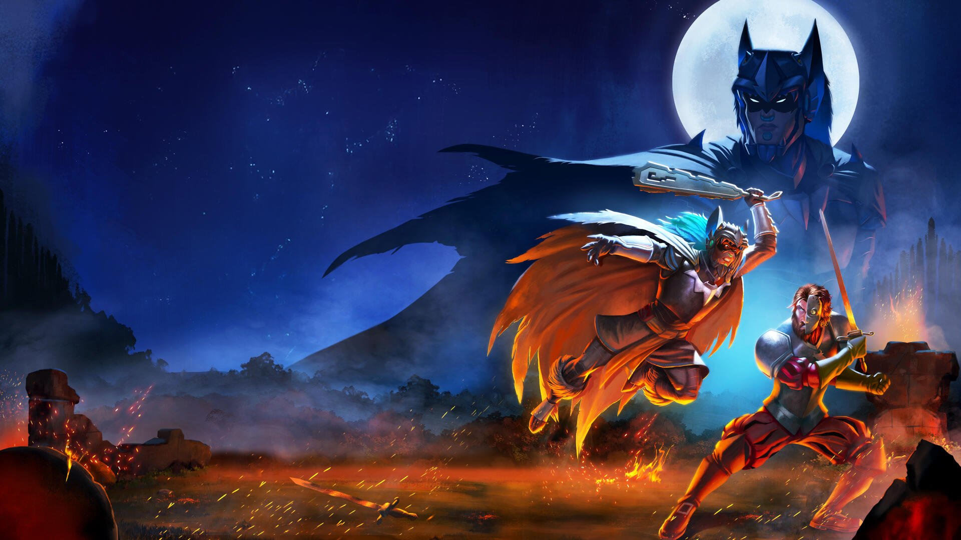 Aztec Batman: Clash of Empires — 4K Ultra HD Wallpaper