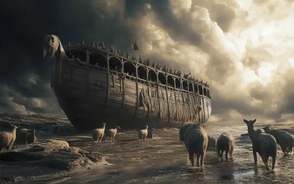 Noah's Ark: A Stunning HD Wallpaper of Faith and Nature by patrika