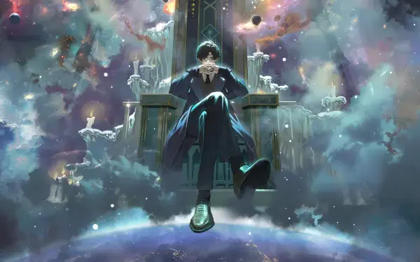 Lord of Mysteries: Anime HD Wallpaper of Mystical Throne Shadows