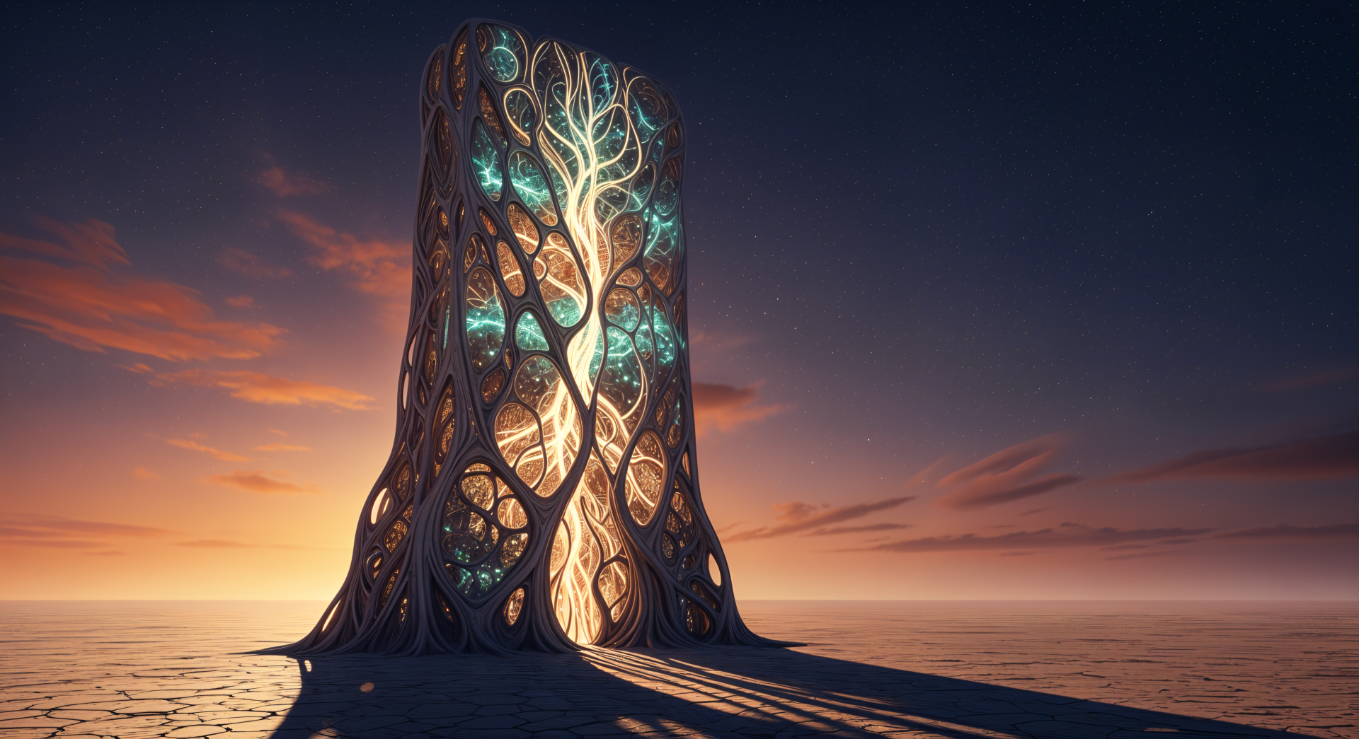 Bioluminescent Monolith — 4K Ultra HD Wallpaper by QuantumCurator