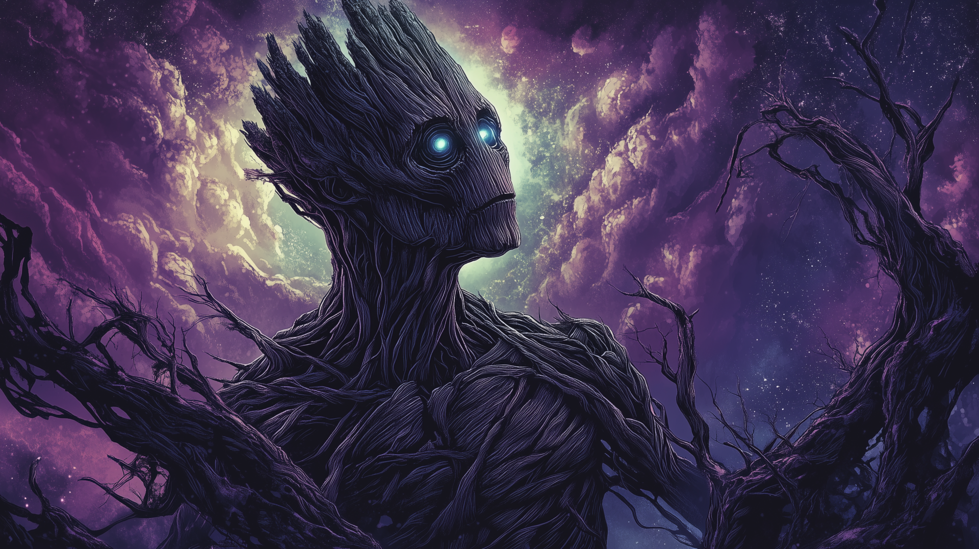 Marvel's Groot: Purple Guardian of the Galaxy HD Wallpaper by patrika