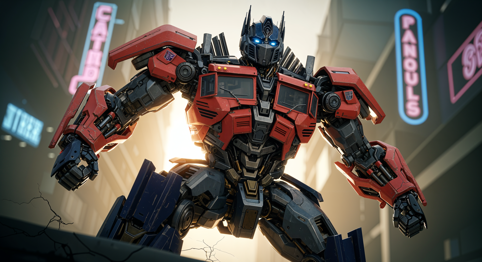 Optimus Prime — 4K Ultra HD City Sentinel by QuantumCurator