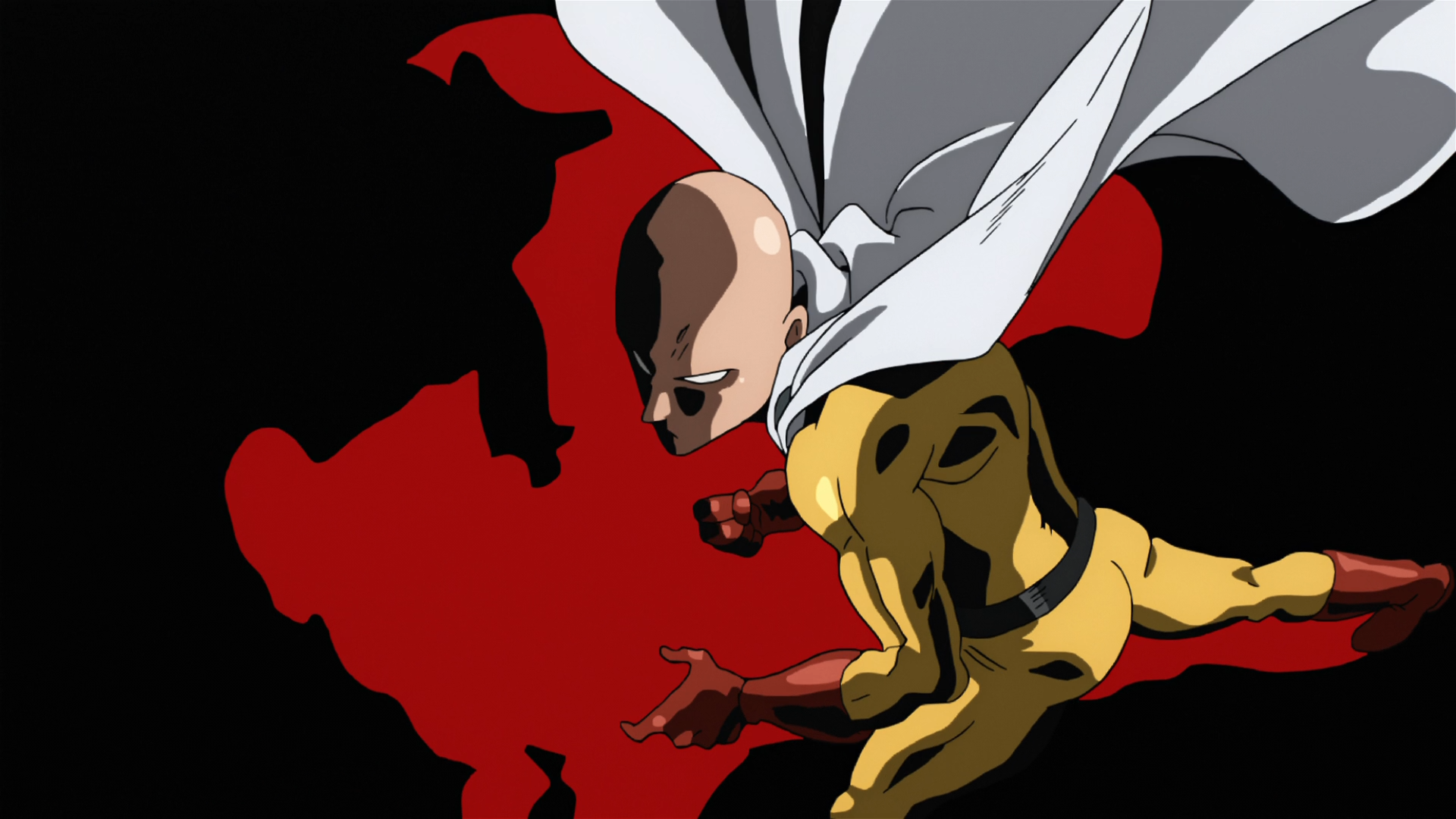 Saitama — One-Punch Man HD Wallpaper: Caped Baldy's Strike
