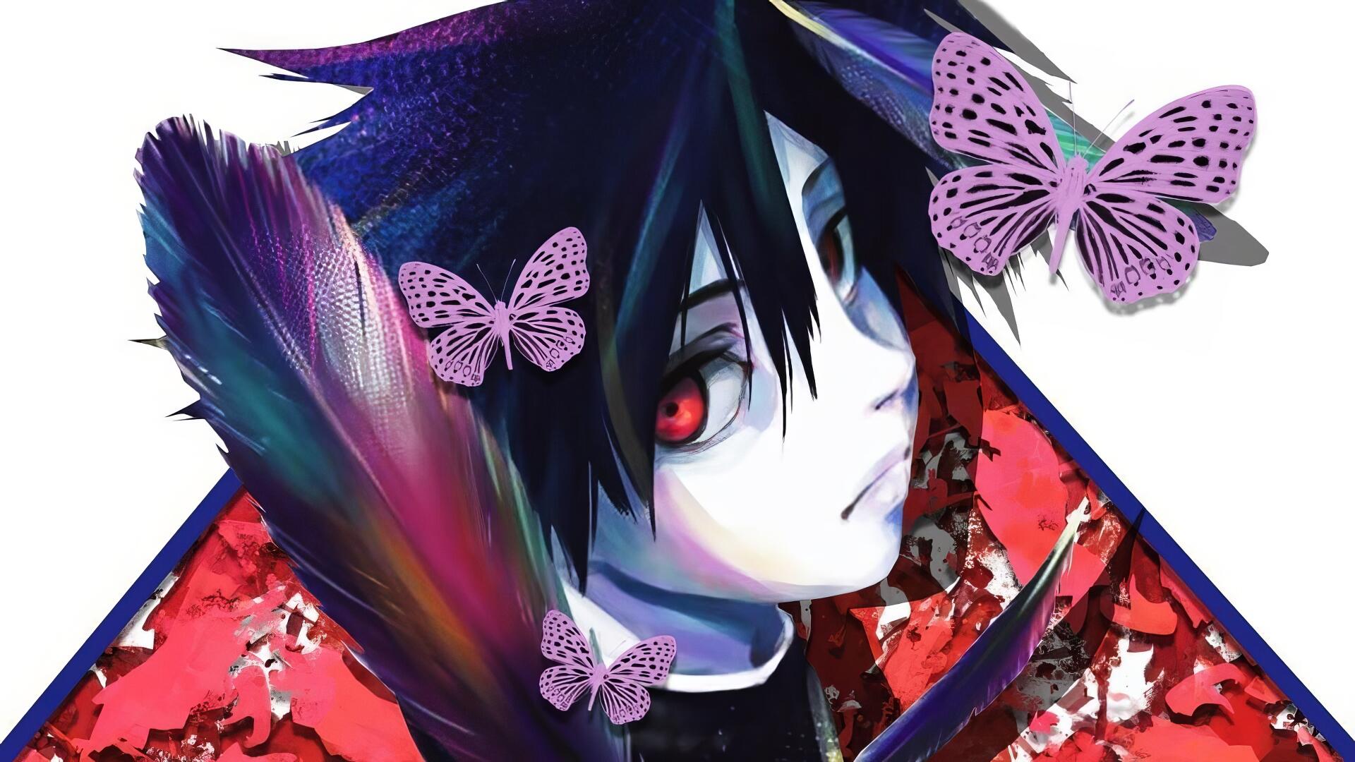 Shun Uruma — Juujika no Rokunin HD Wallpaper: Crimson Butterfly