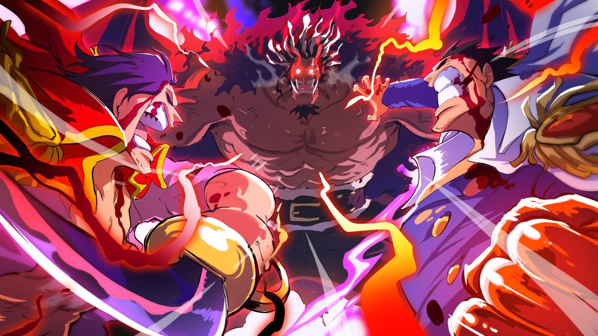One Piece HD Anime: Gear 5 vs Kaido — Epic Clash by Cidades_Art ...