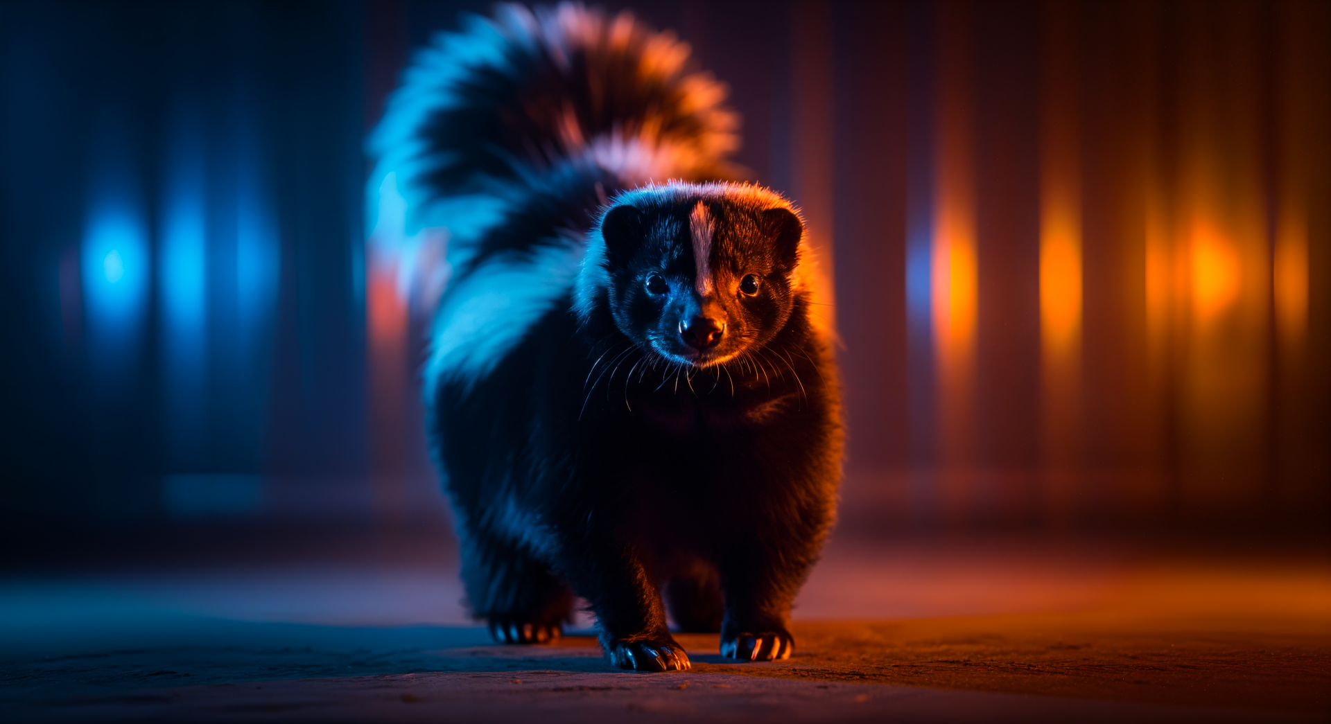 Neon Skunk — 4K Ultra HD Wallpaper by QuantumCurator