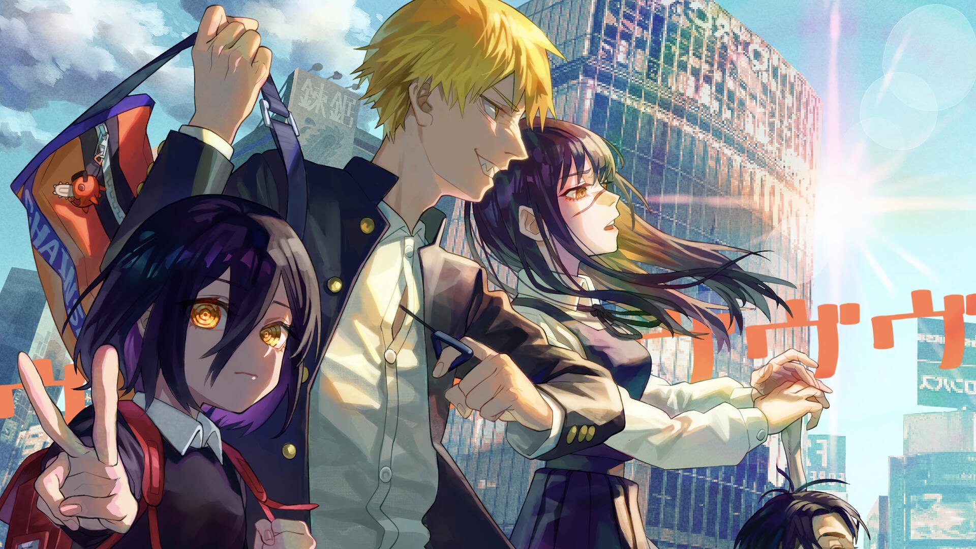 Chainsaw Man 4K Wallpaper — Dawn of Devil Hunters