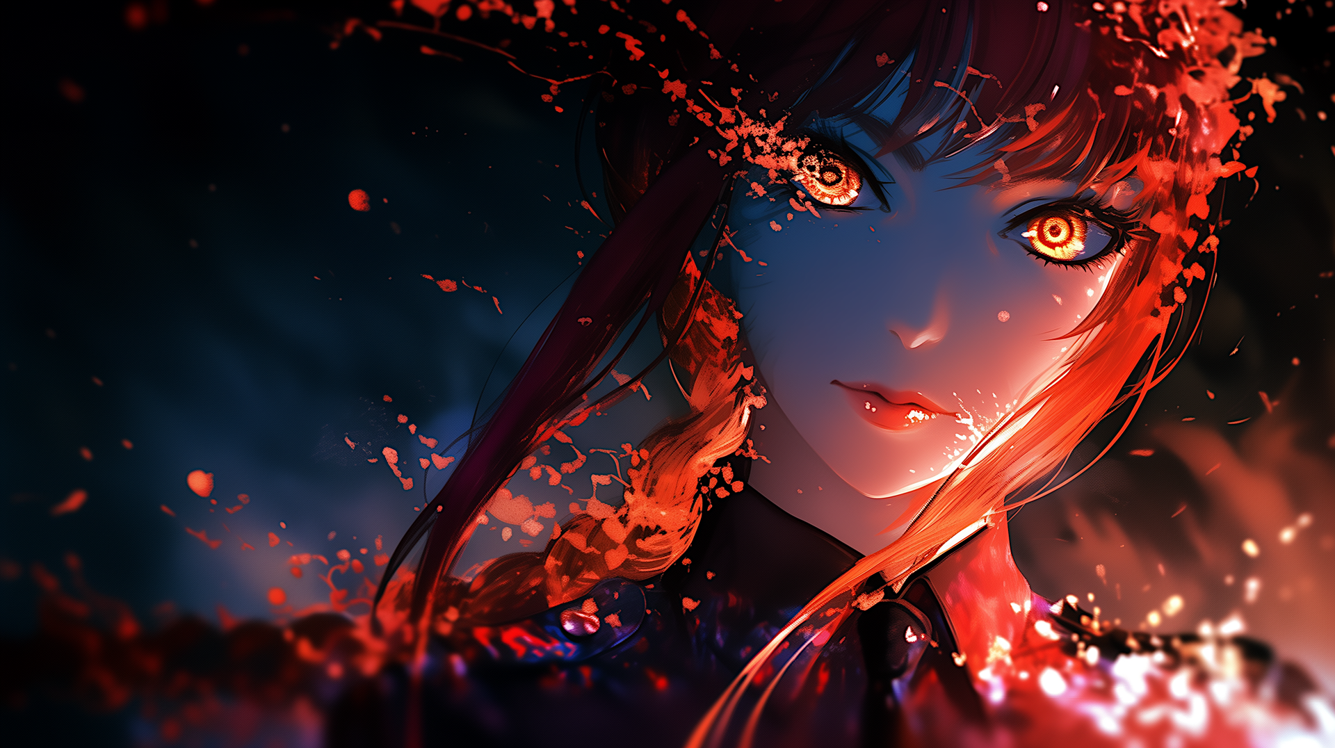 Makima v.2 – Infernal Gaze Wallpaper (Chainsaw Man) by MegaHaven ...