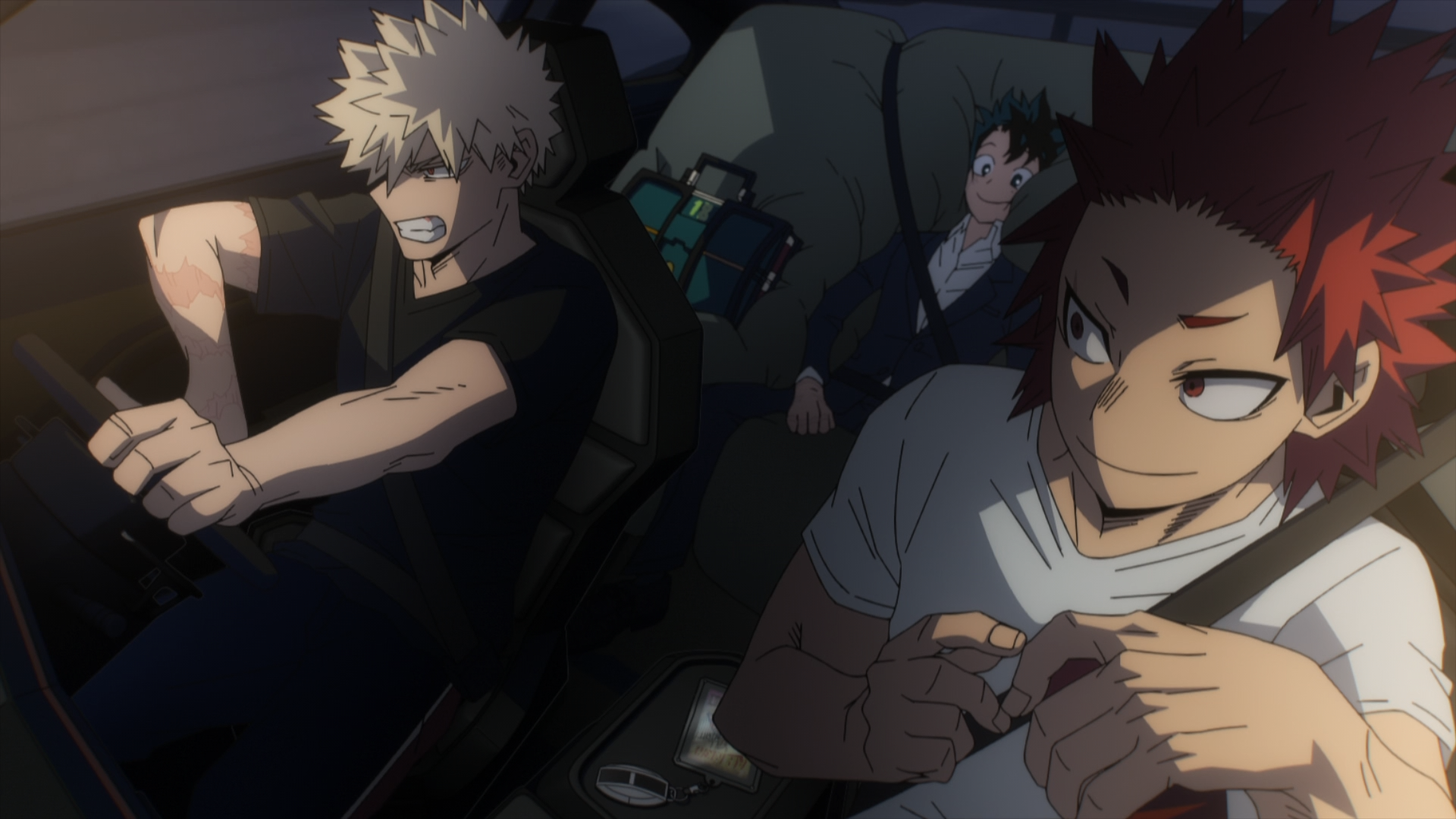 U.A. Night Drive — Bakugo, Kirishima & Deku (HD Wallpaper) | 1920x1080 ...