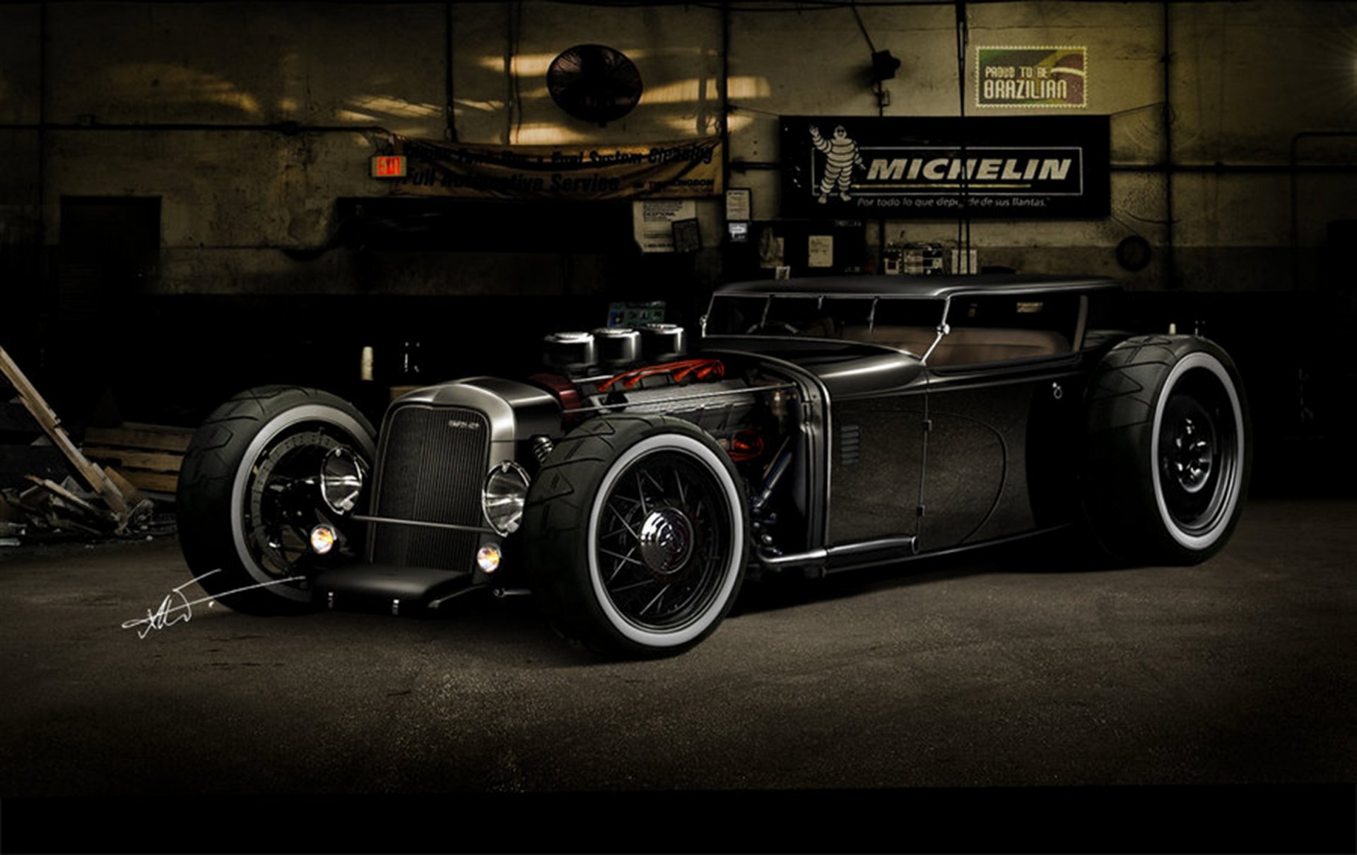 HD Hot Rod Power: Classic Vehicle Wallpaper Showcase