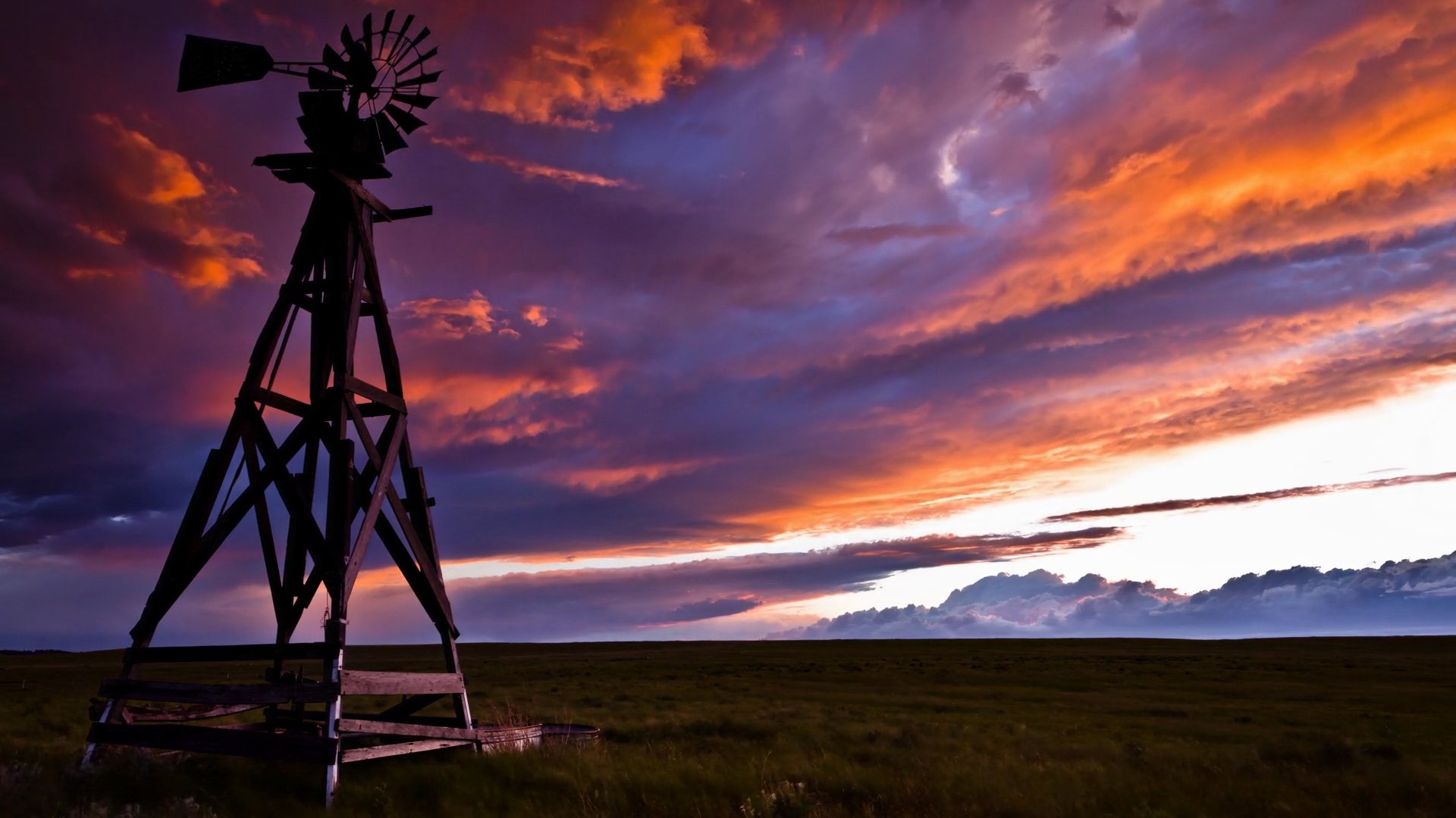 Wallpaper Blue Windmill