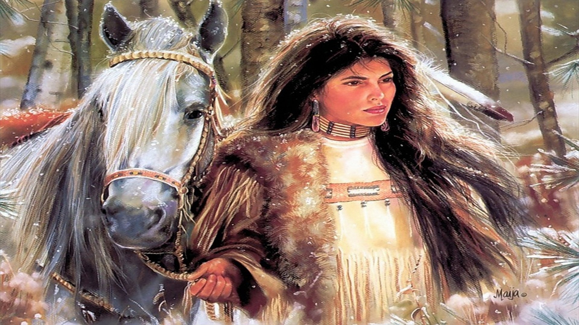 Artistic Native American Spirit - 4K Ultra HD Wallpaper