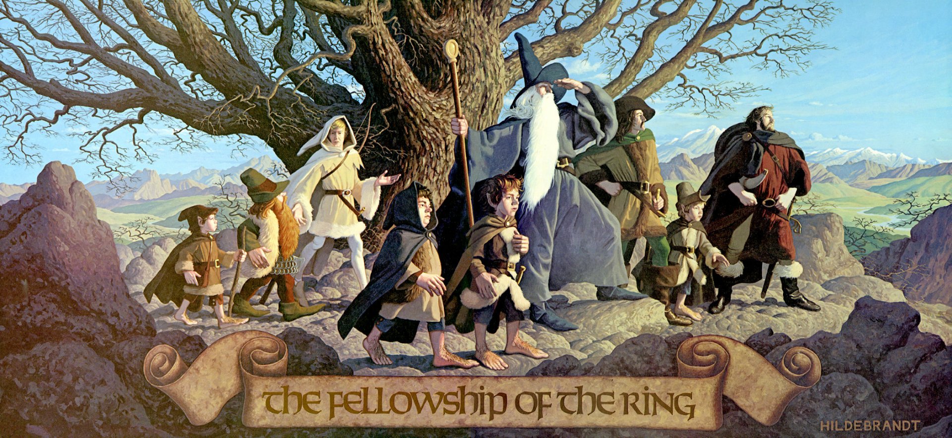 Epic Fellowship Journey – HD Fantasy Wallpaper Inspired by The Lord of ...