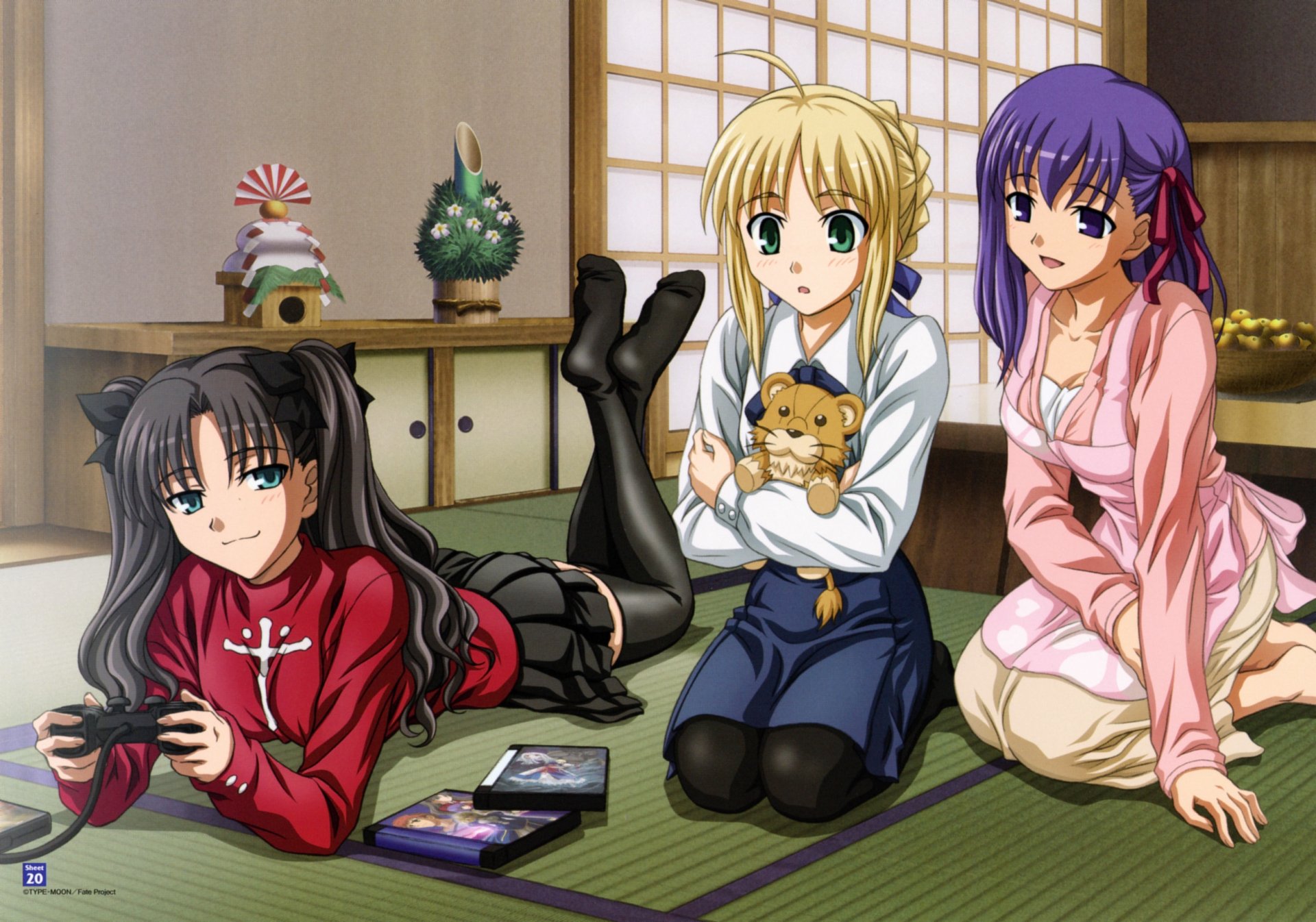 Fate/Stay Night Trio: Sakura, Saber & Rin HD Anime Wallpaper ...