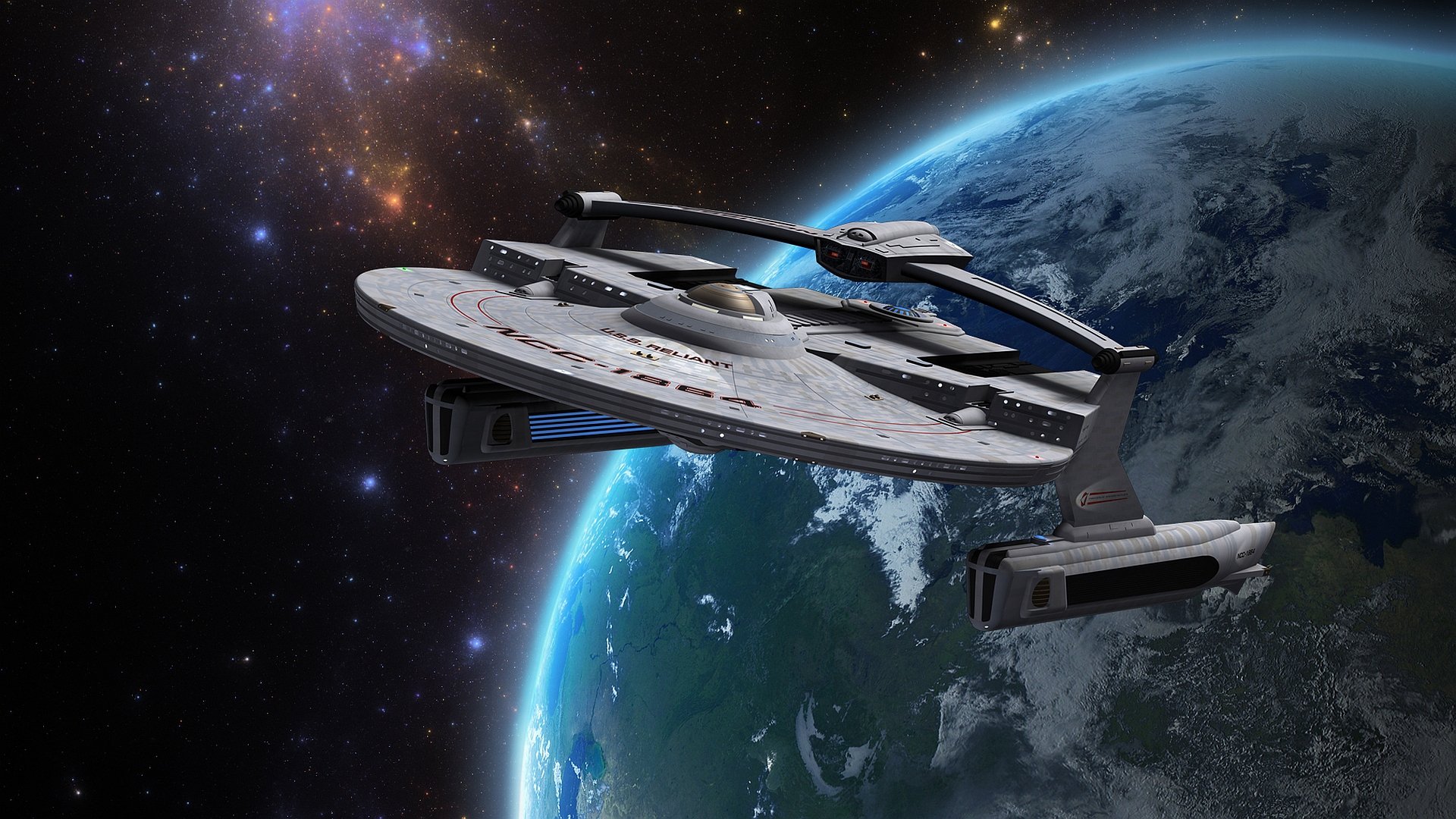 Star Trek Sci-Fi HD: Galactic Explorer Above Earth | 1920x1080 ...