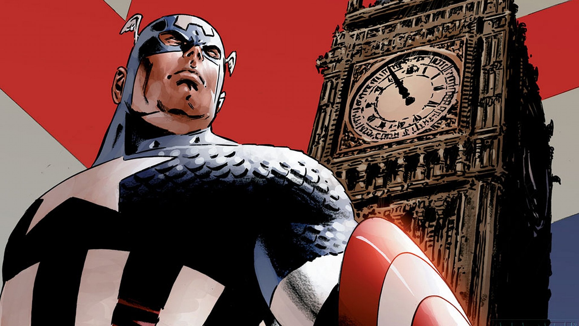 Download Comic Captain America HD Wallpaper | 1920x1080 | Wallpaper Abyss