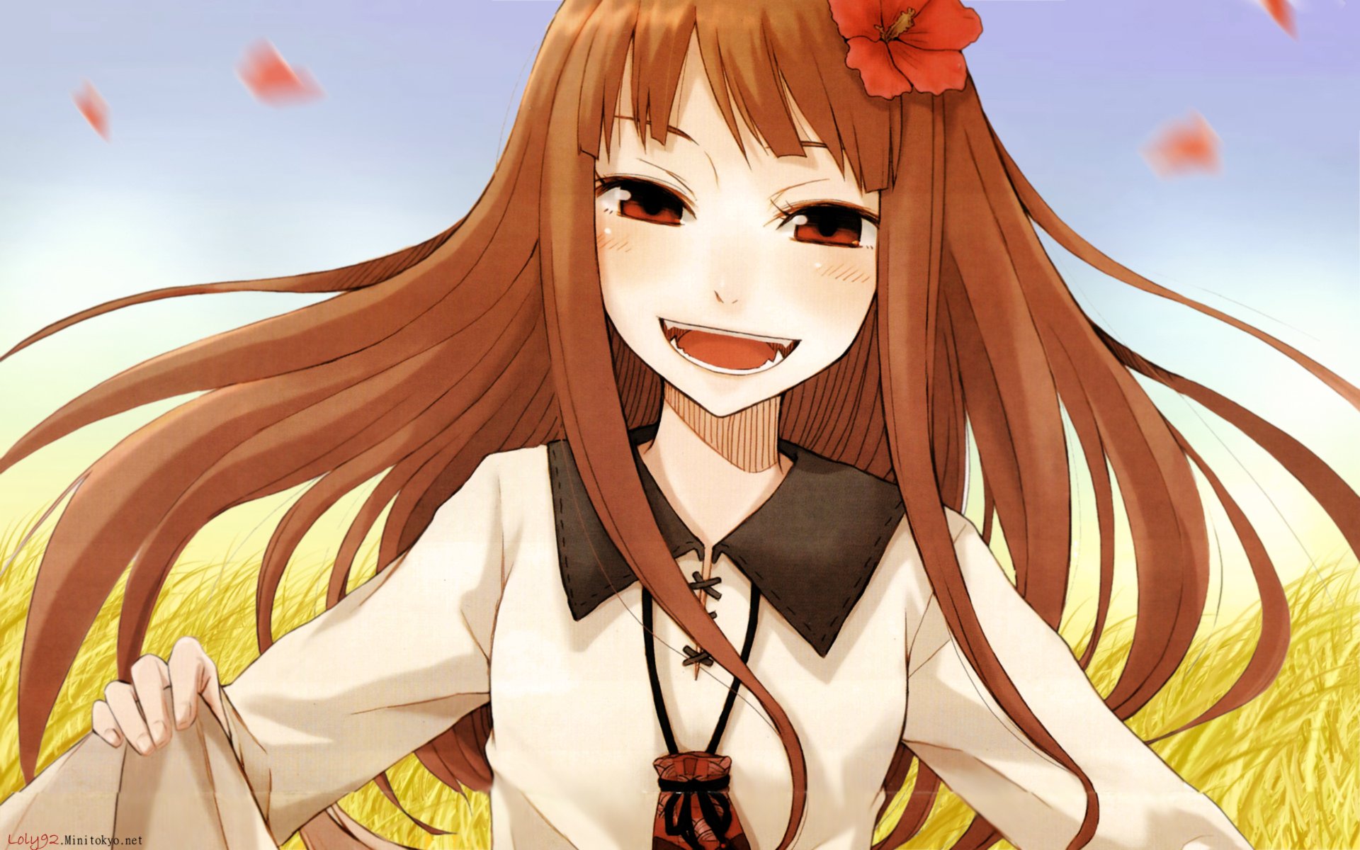 Holo's Golden Smile — Spice & Wolf HD Wallpaper | 1920x1200 | Wallpaper ...
