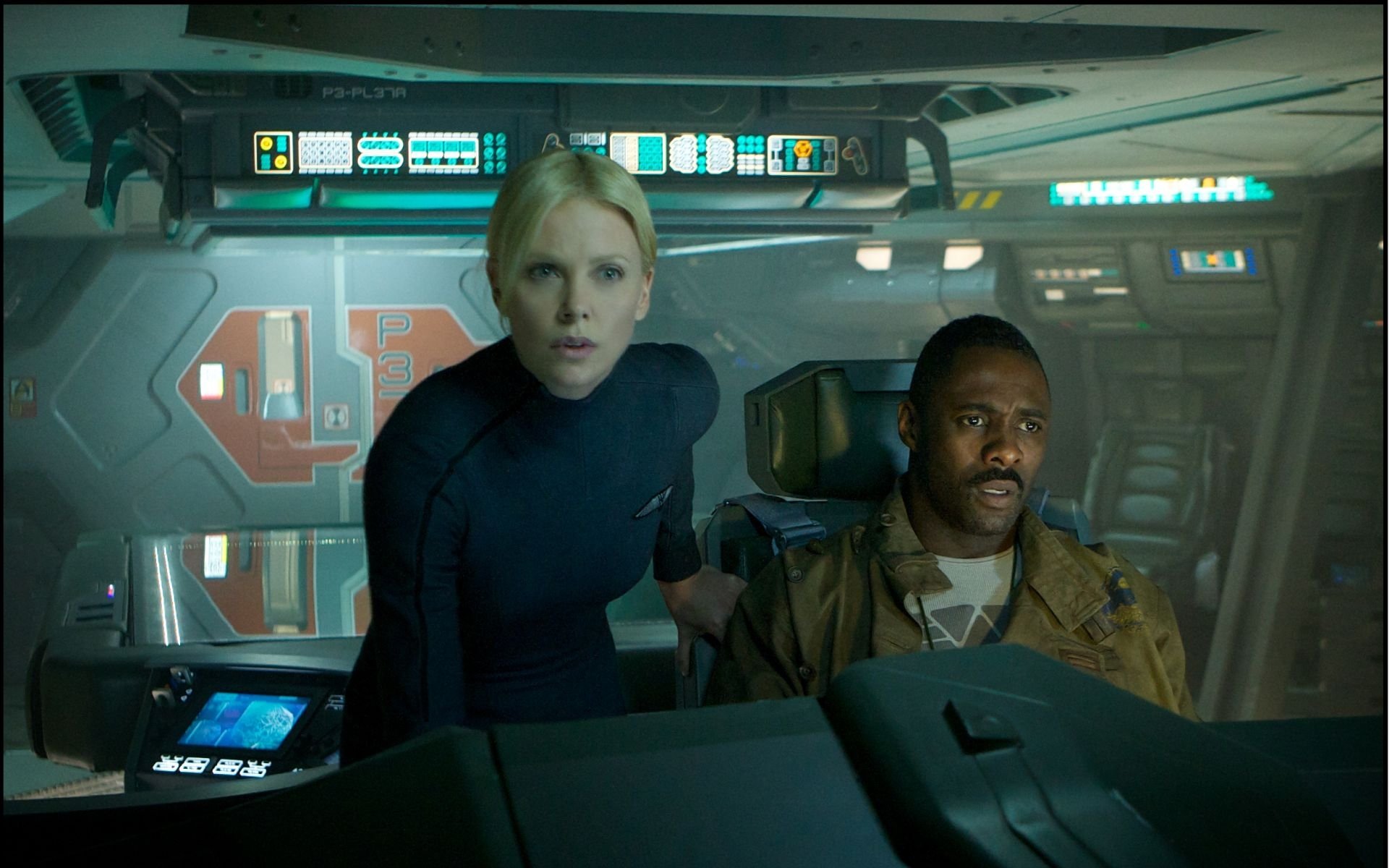Prometheus HD Wallpaper: Idris Elba & Charlize Theron Sci-Fi Adventure