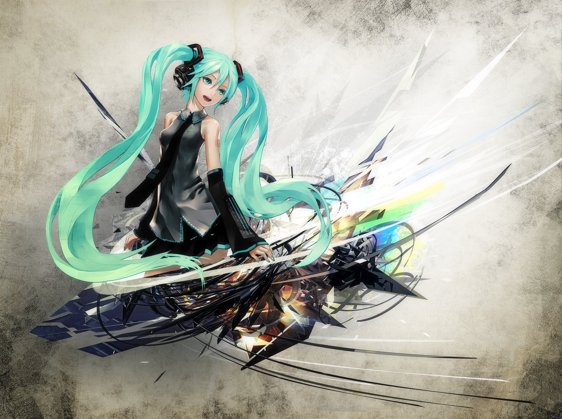 Hatsune Miku HD Wallpaper – Cute Blue Anime Vocaloid Vibrance ...