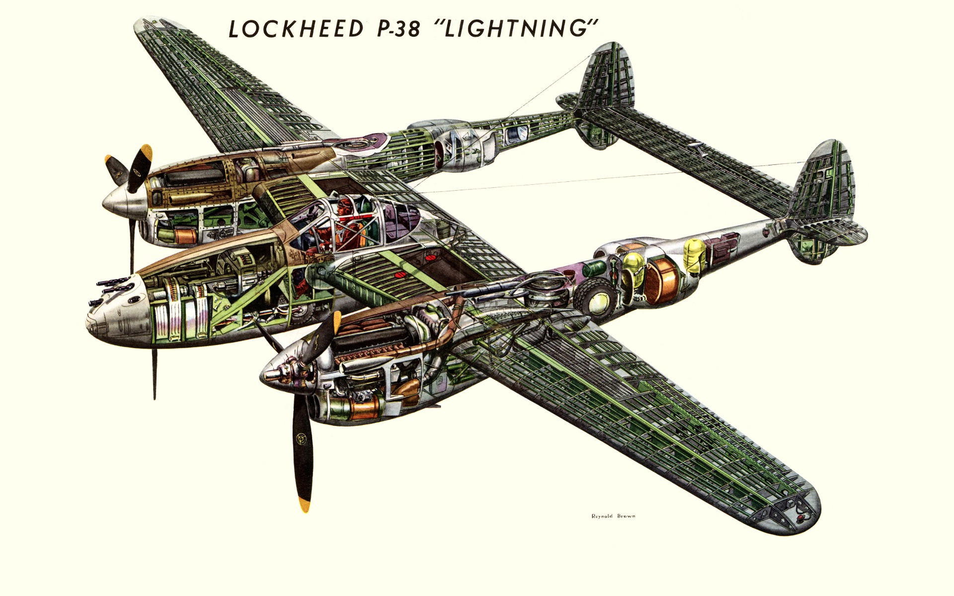 P-38 Lightning Schematic
