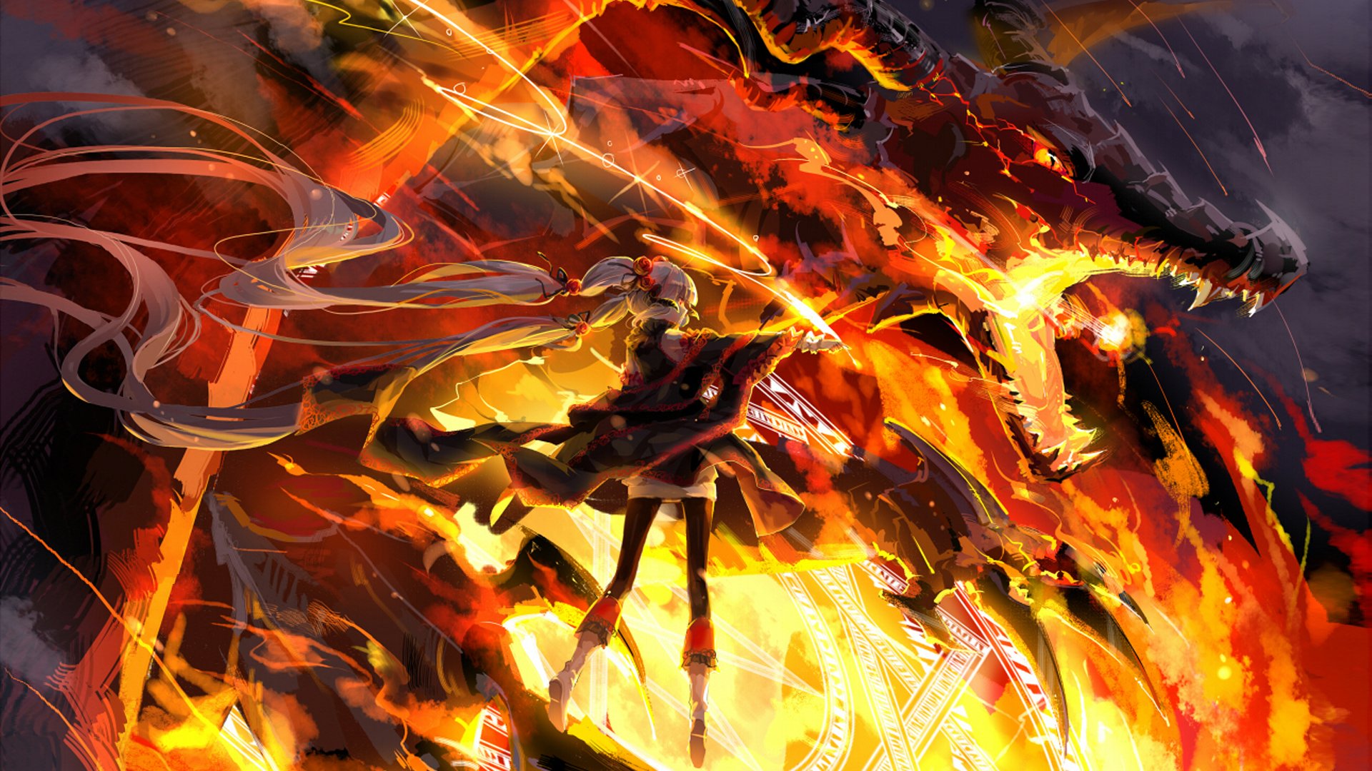 Epic Anime Warrior Pixiv Fantasia V HD Wallpaper