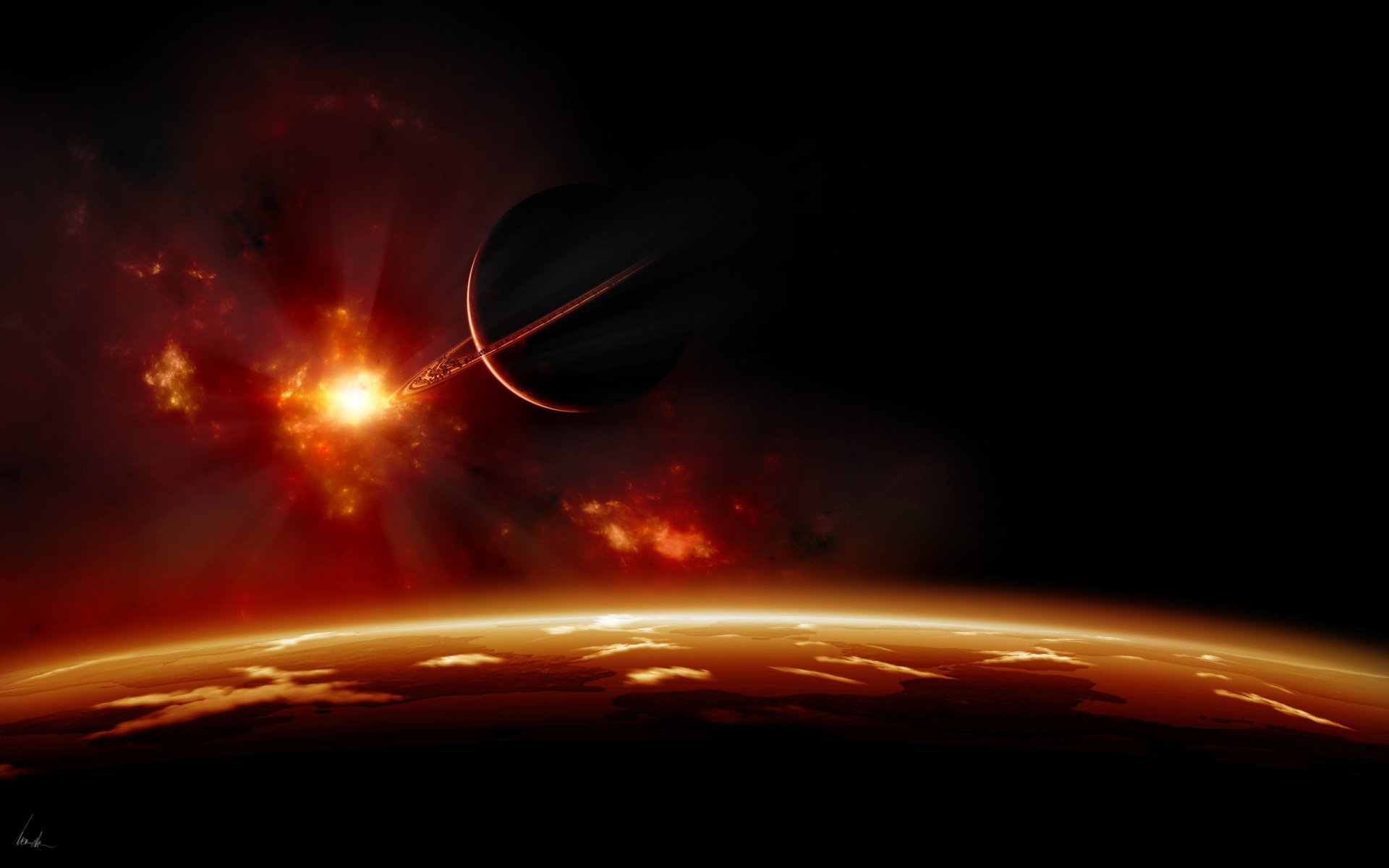 Sci Fi Planetary Ring HD Wallpaper