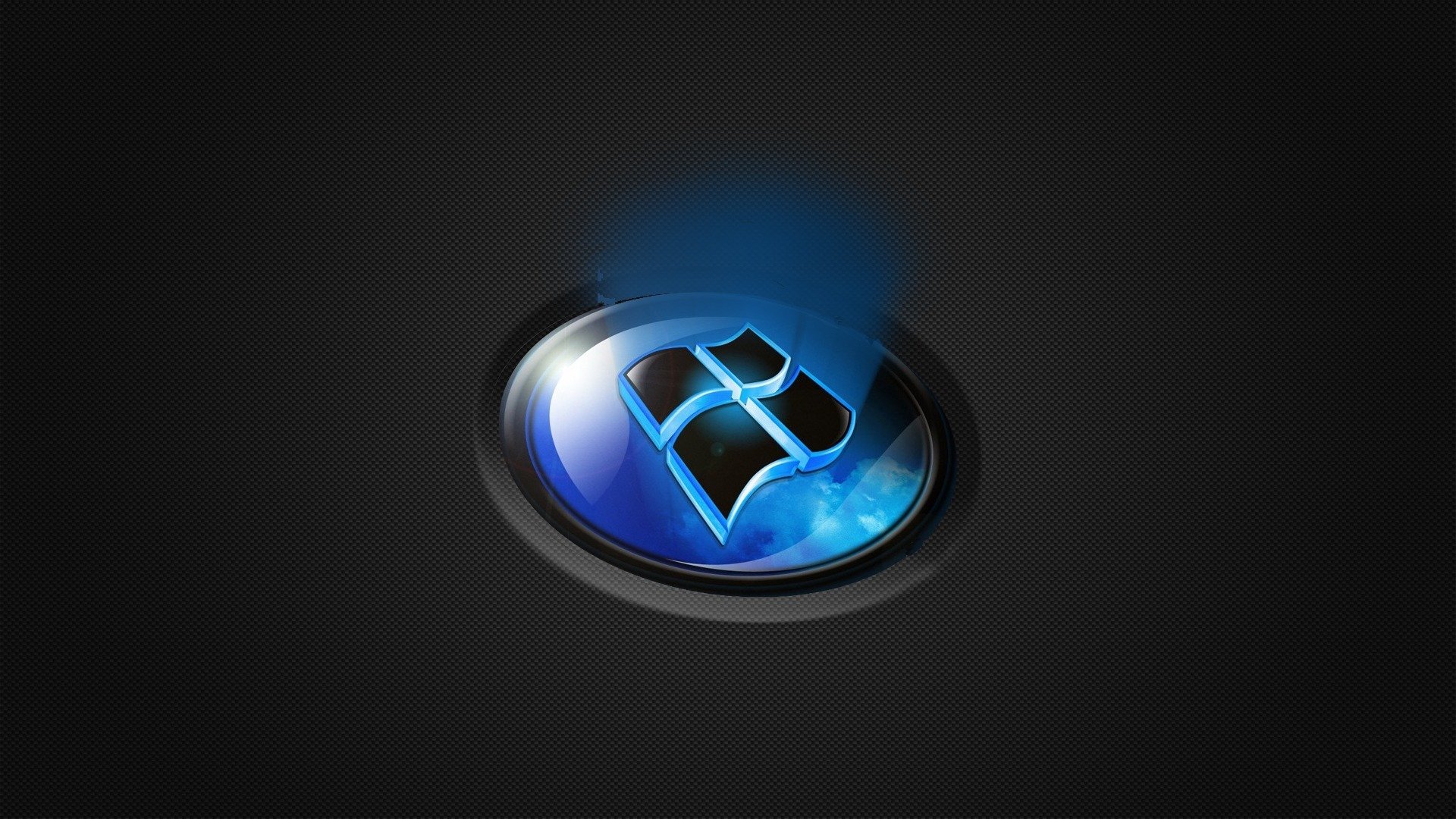 Blue Windows Orb - Tech Emblem HD Wallpaper | 1920x1080 | Wallpaper Abyss