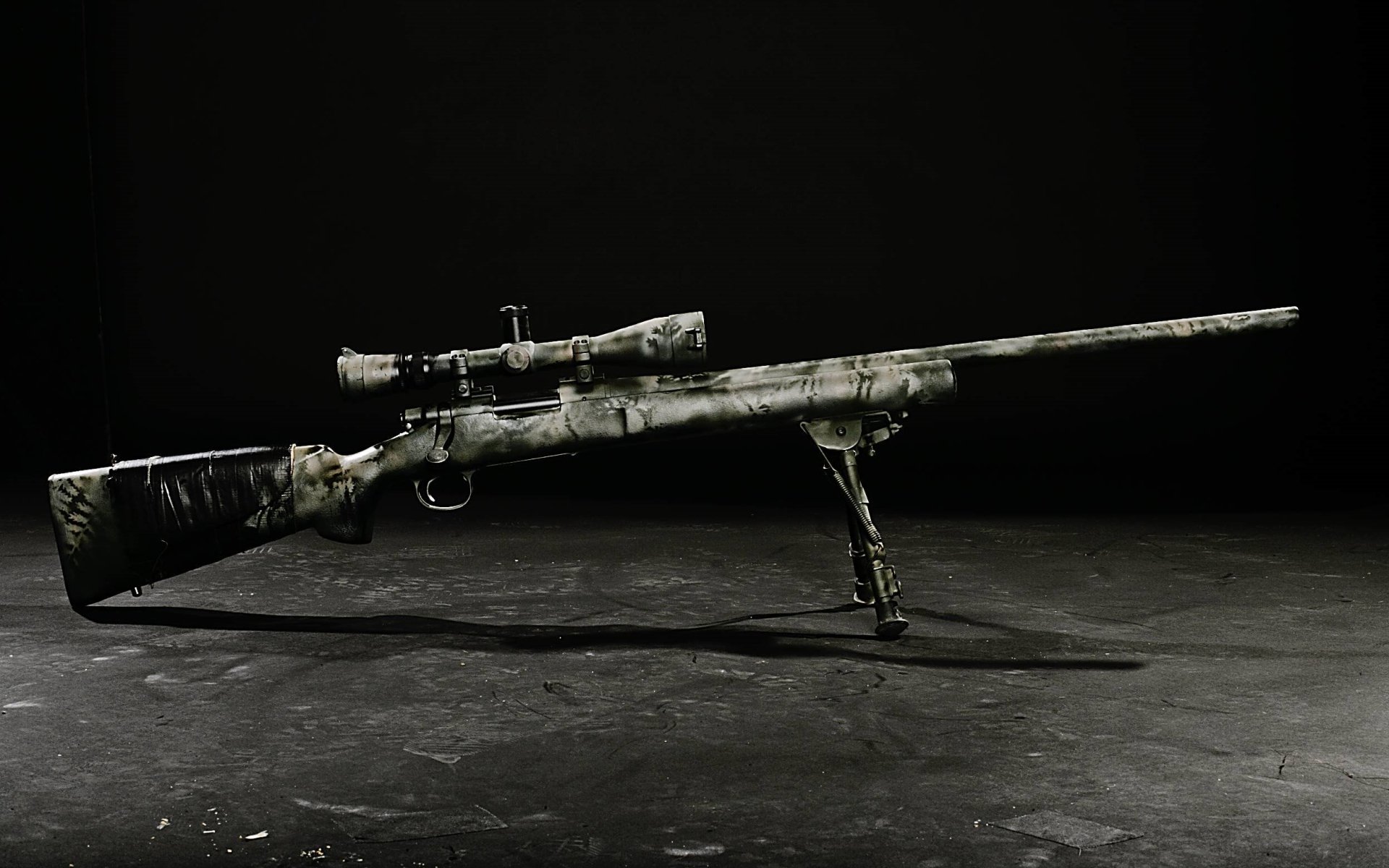 High-Definition Wallpaper of a Man-Made Sniper Rifle