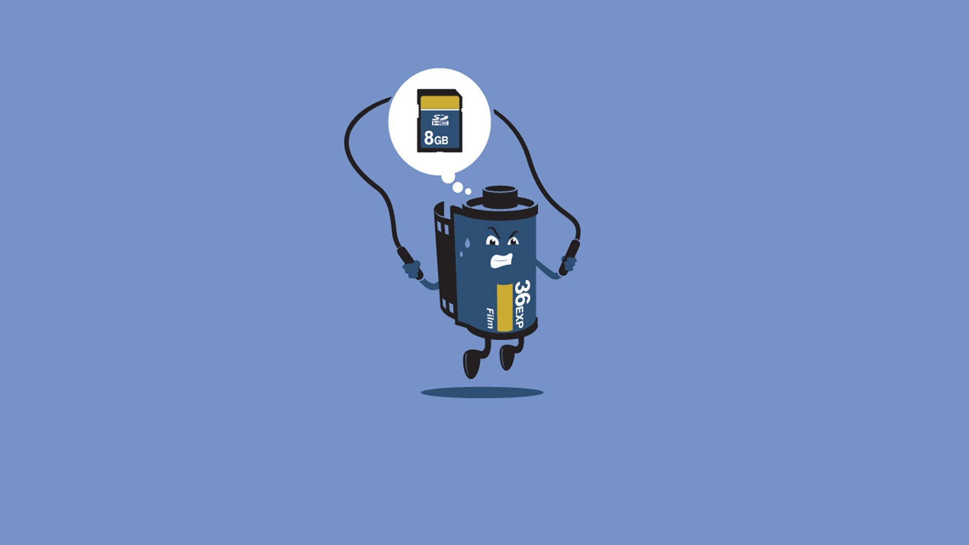 Download Funny Technology Battery Cute Character Cartoon HD Wallpaper