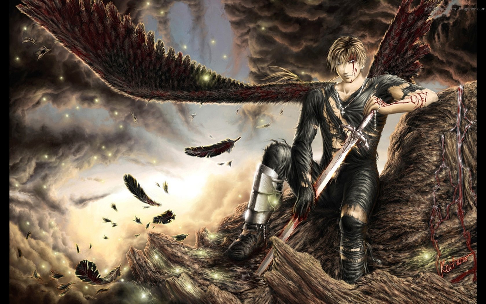 Epic Fantasy Angel Warrior HD Wallpaper | 1680x1050 | Wallpaper Abyss
