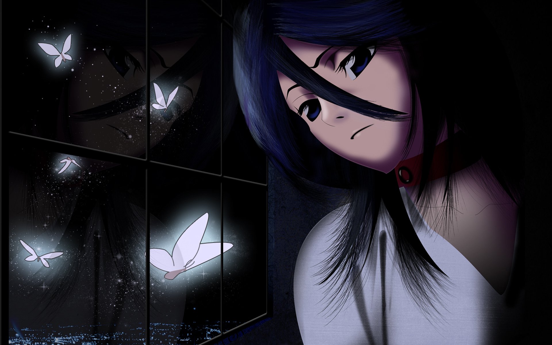 Rukia Kuchiki HD Wallpaper – Stunning Bleach Anime Art in Dark Elegance ...