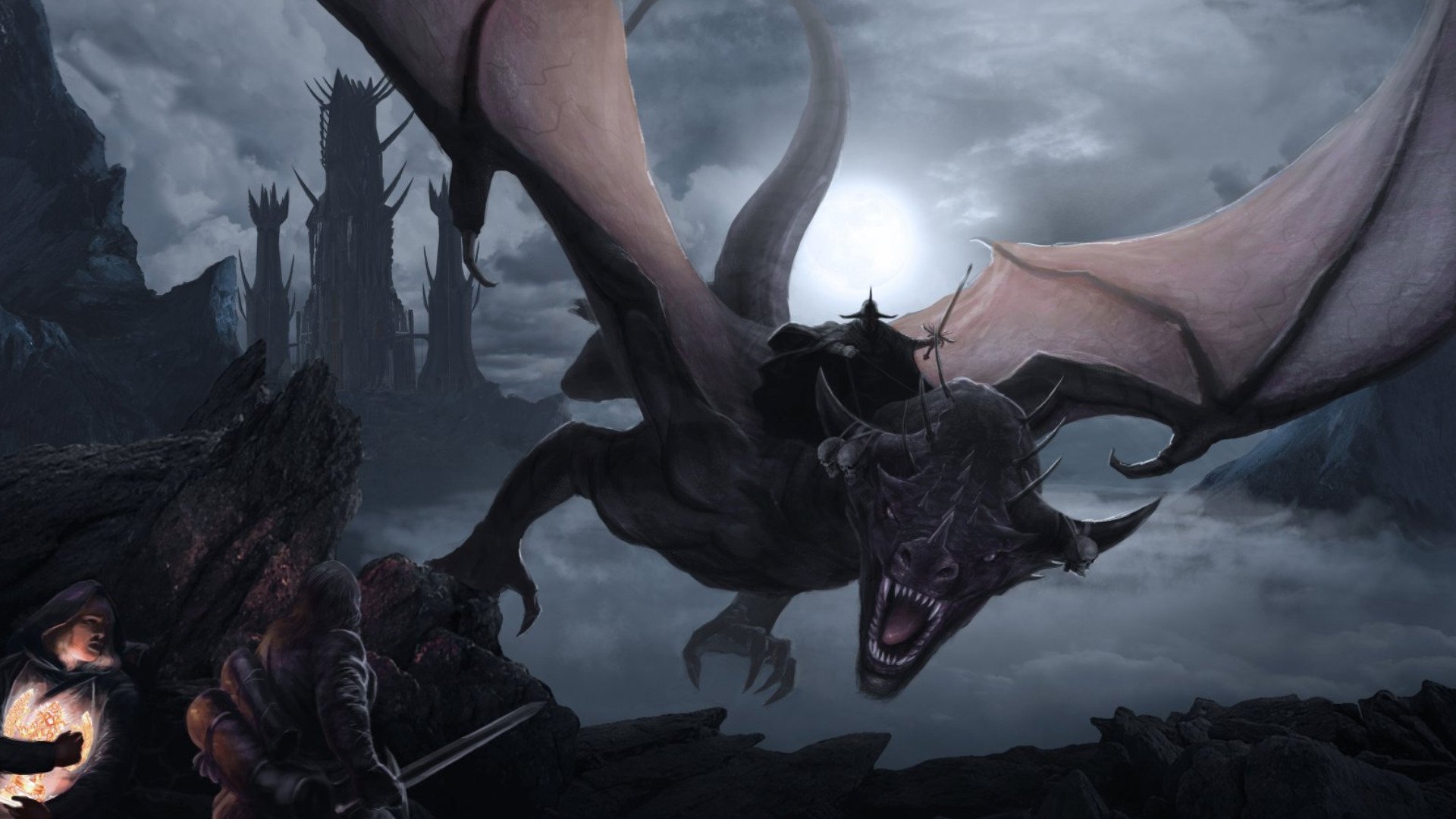 Lord Of The Rings Black Riders Dragon