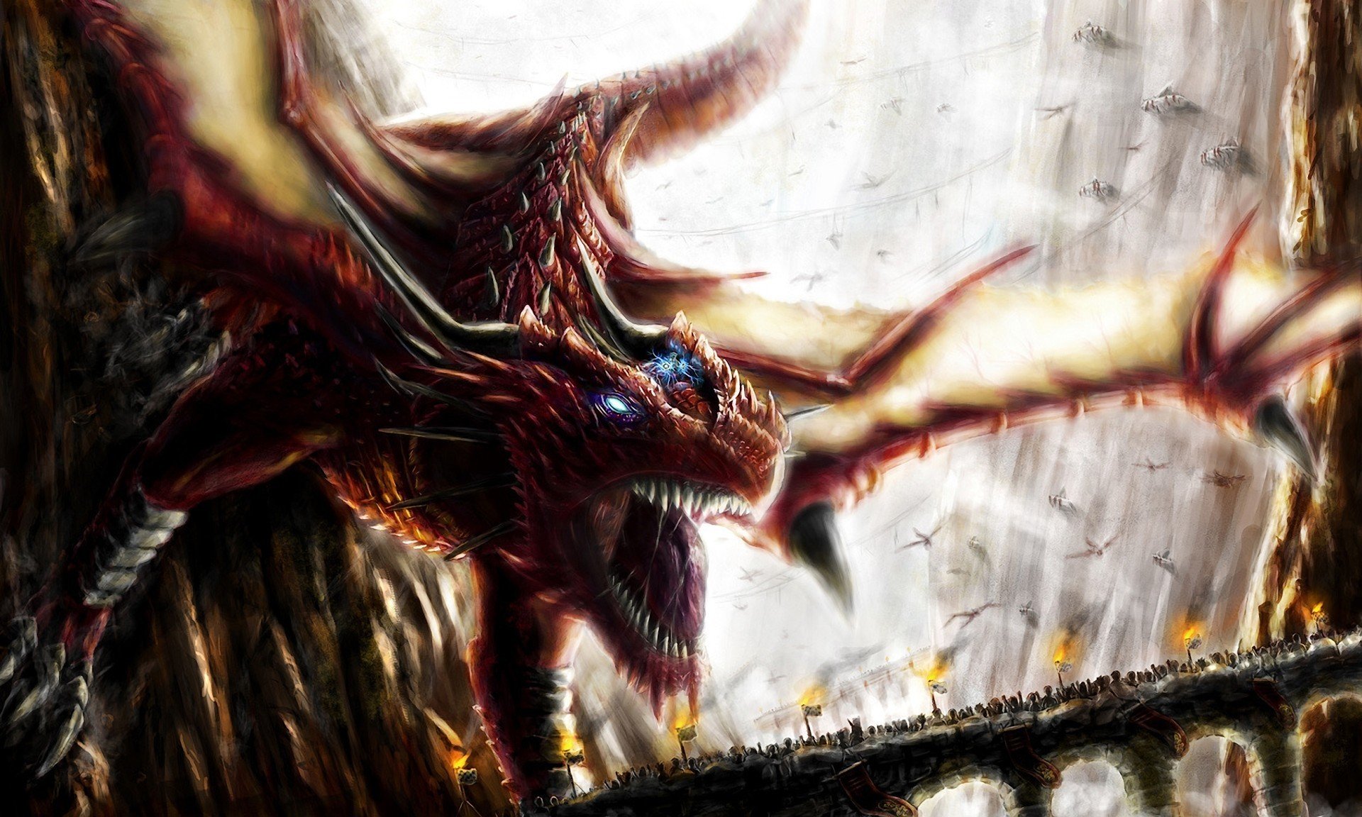 Majestic Dragon: A Fantasy HD Wallpaper