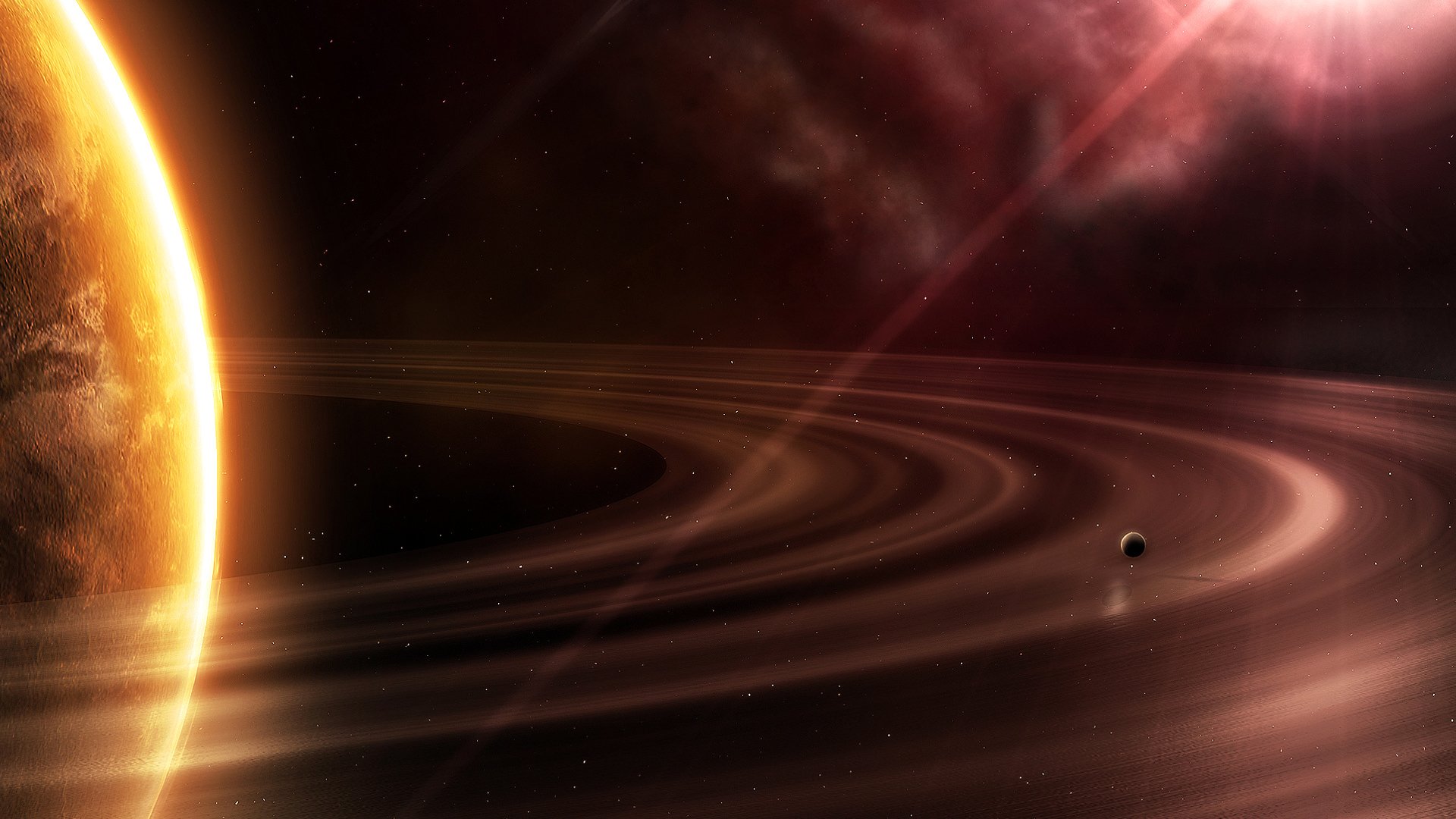 Download Sci Fi Planetary Ring HD Wallpaper
