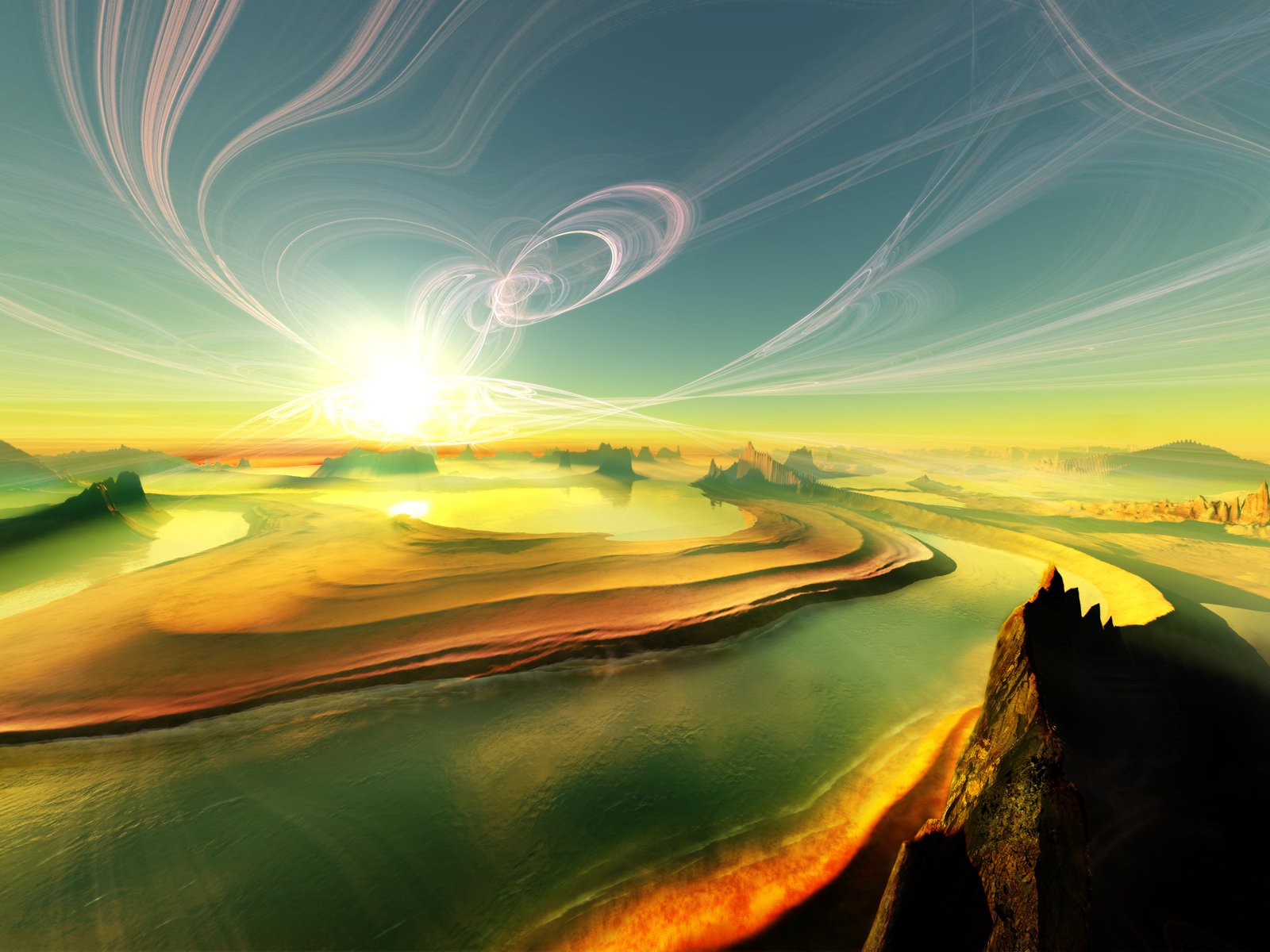 Dreamscape Horizon: Artistic HD Landscape Masterpiece | 1600x1200 ...