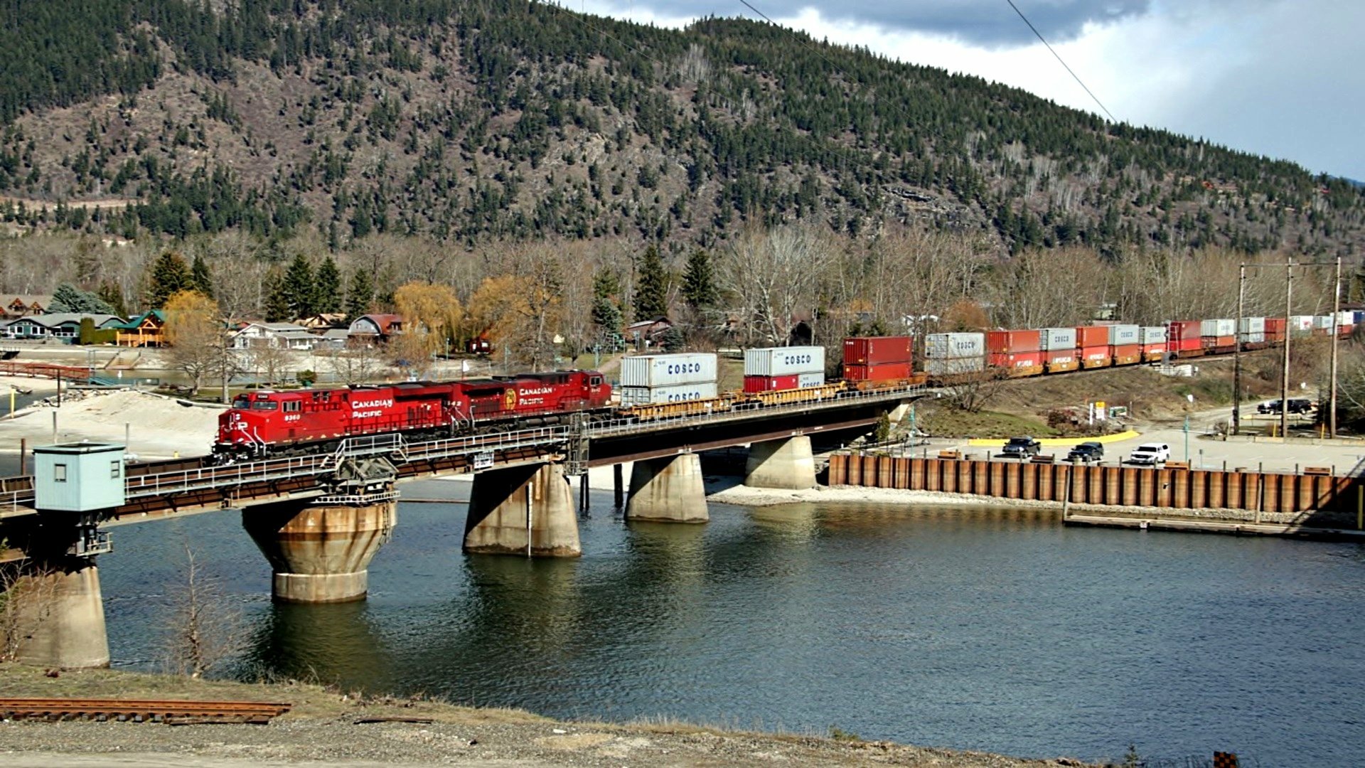 Scenic HD Train Journey Across River Bridge – Stunning Vehicle ...