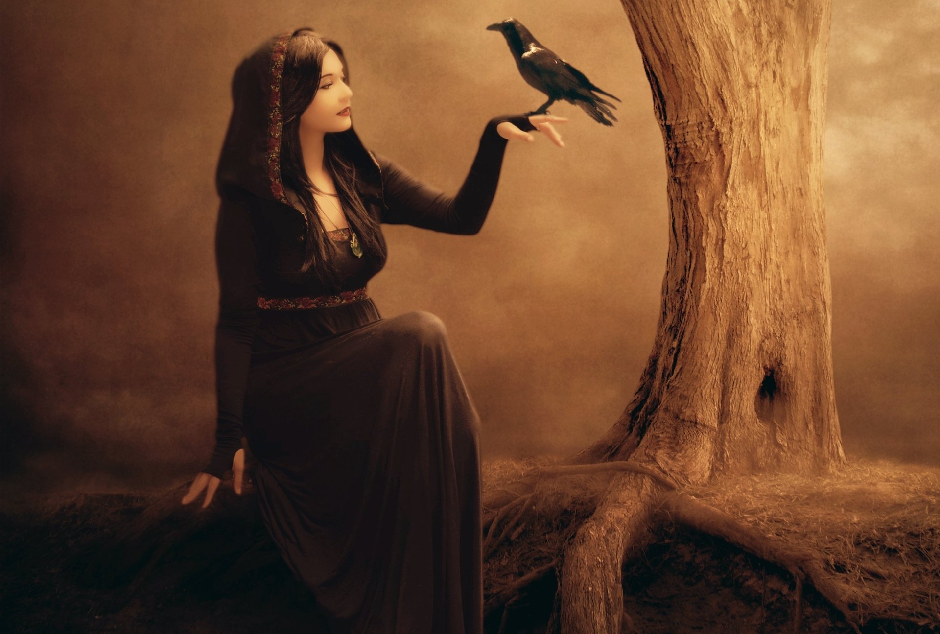 Gothic Fantasy Woman HD Wallpaper