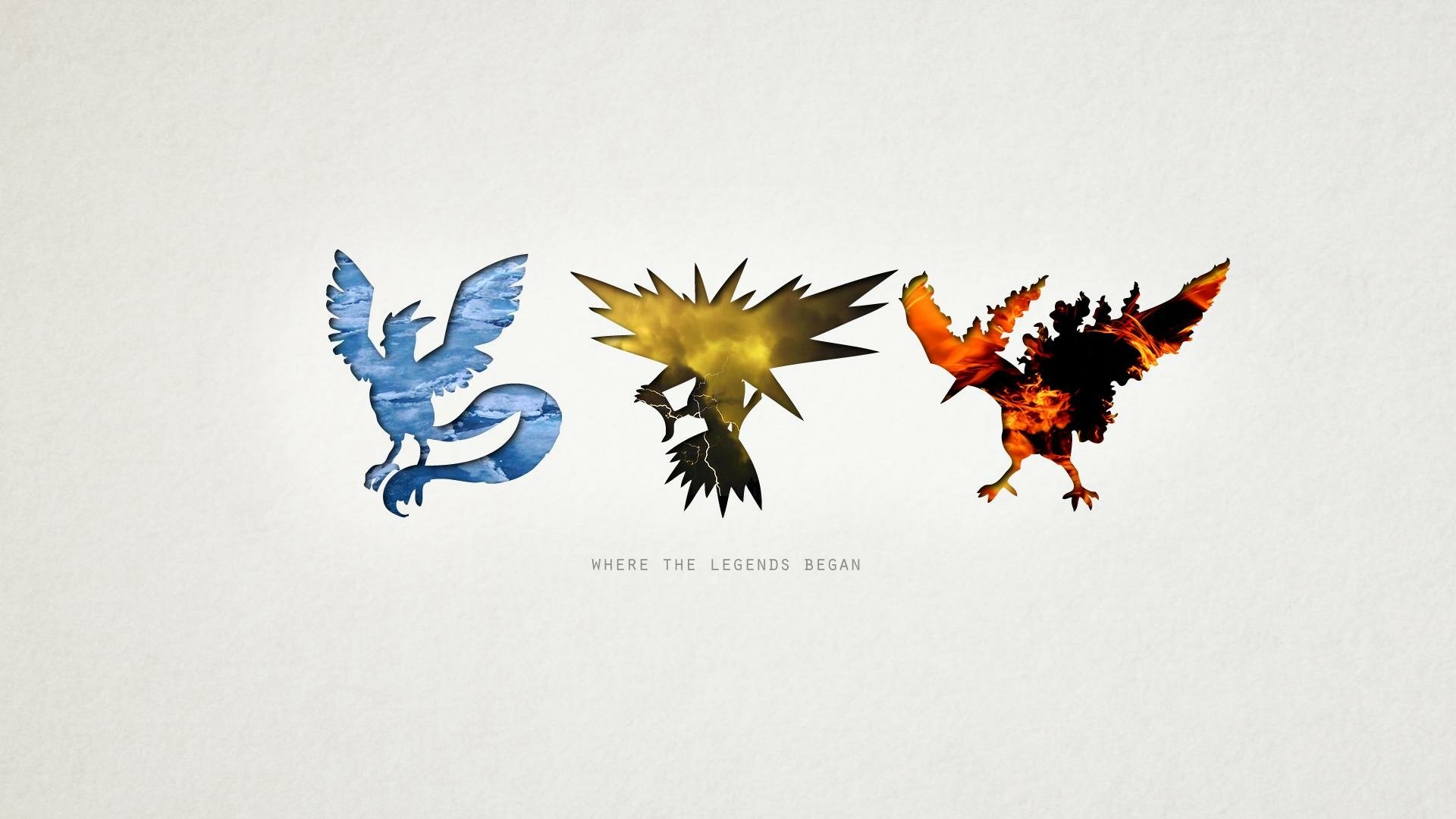 Legendary Pokémon Trio HD Wallpaper – Articuno, Zapdos & Moltres ...