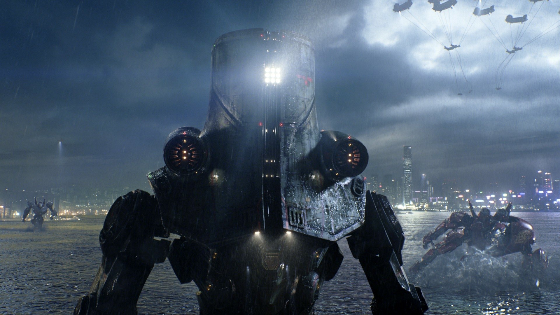 Pacific Rim — Jaeger Night Assault (HD Movie Wallpaper)