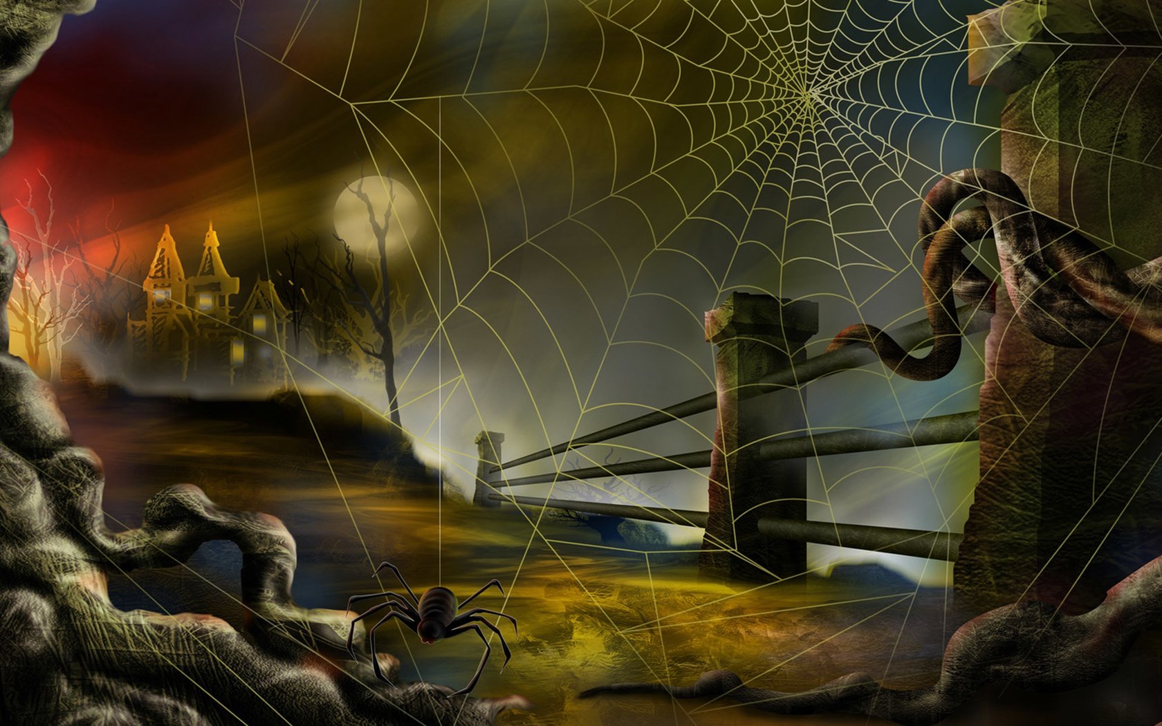Spooky Halloween HD Wallpaper for a Haunting Holiday Vibe | 1680x1050 ...