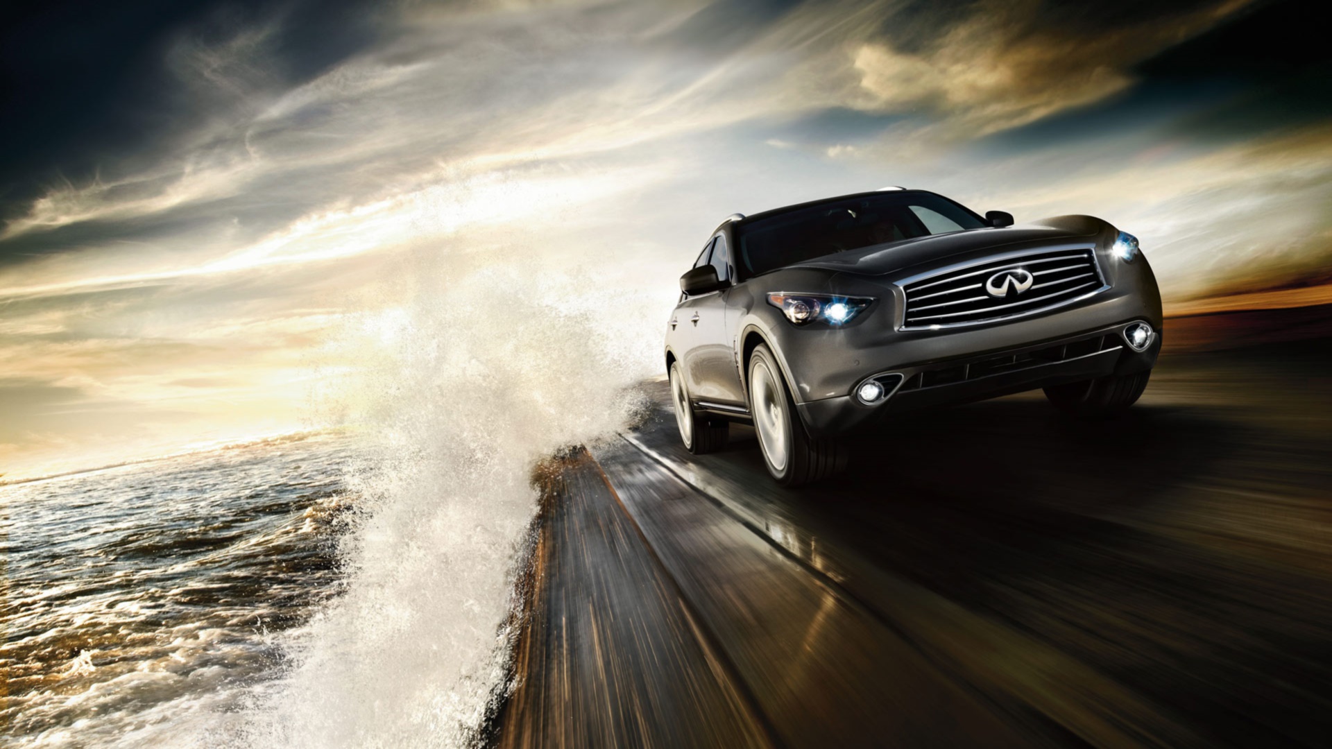 Download Car Black Car SUV Infiniti Vehicle Infiniti QX70 HD Wallpaper