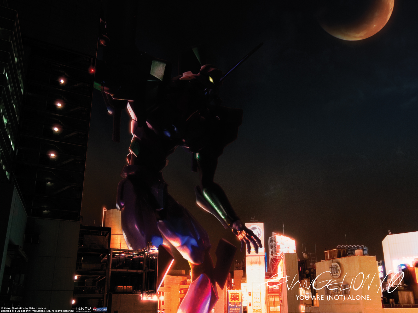 Neon Genesis Evangelion Unit-01 HD Wallpaper – Iconic Anime Mecha Under ...