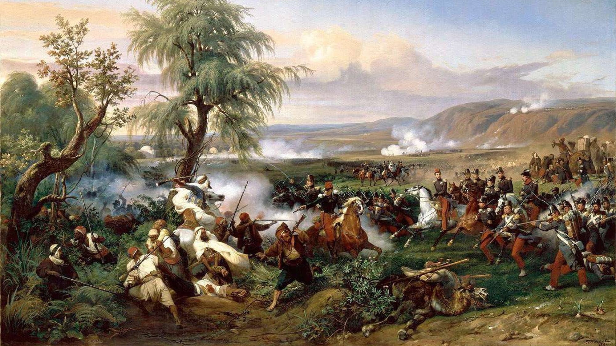 Download Military Battle HD Wallpaper by Horace Vernet