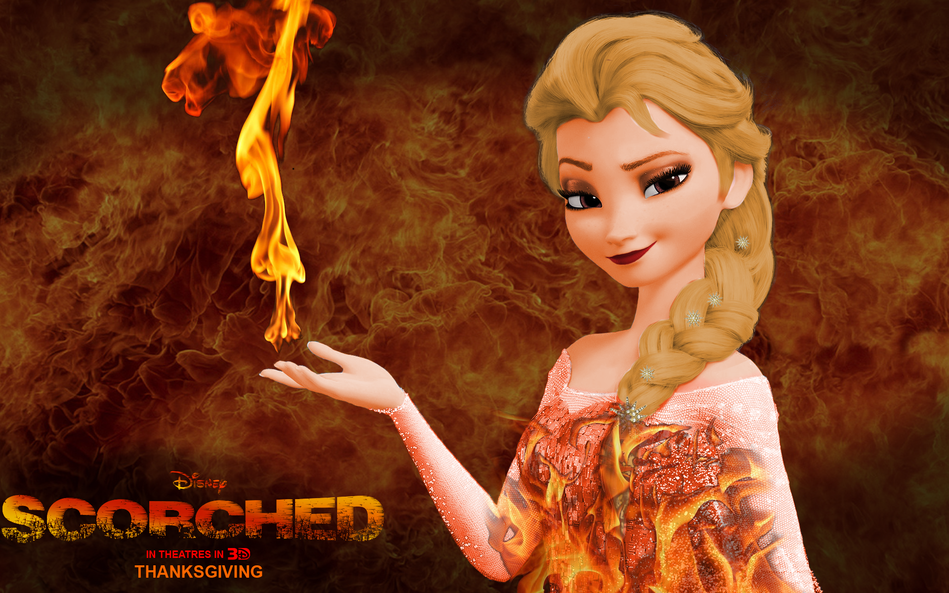 Download Fire Elsa (Frozen) Movie Frozen (Movie) HD Wallpaper by ...