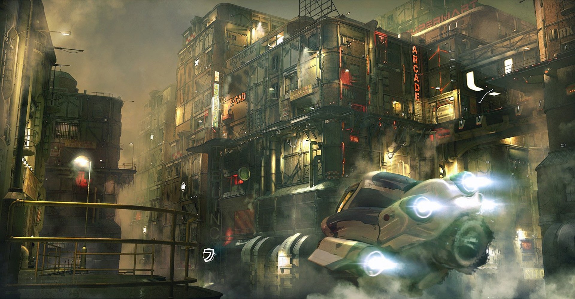 Futuristic Sci-Fi Cityscape HD Wallpaper by Stefan Morrell | 2800x1459 ...