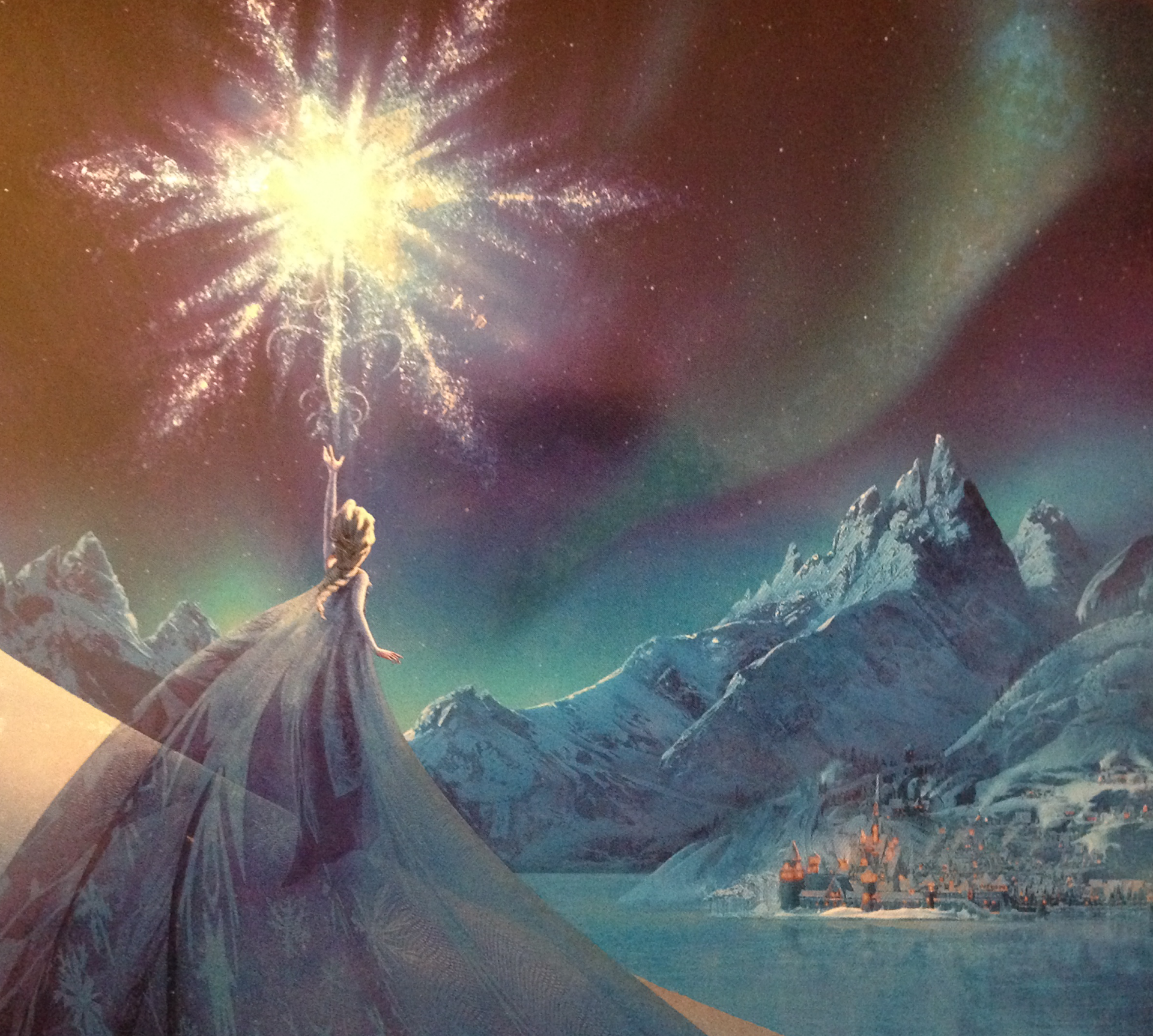 Elsa’s Magical Northern Lights – HD Frozen Movie Wallpaper