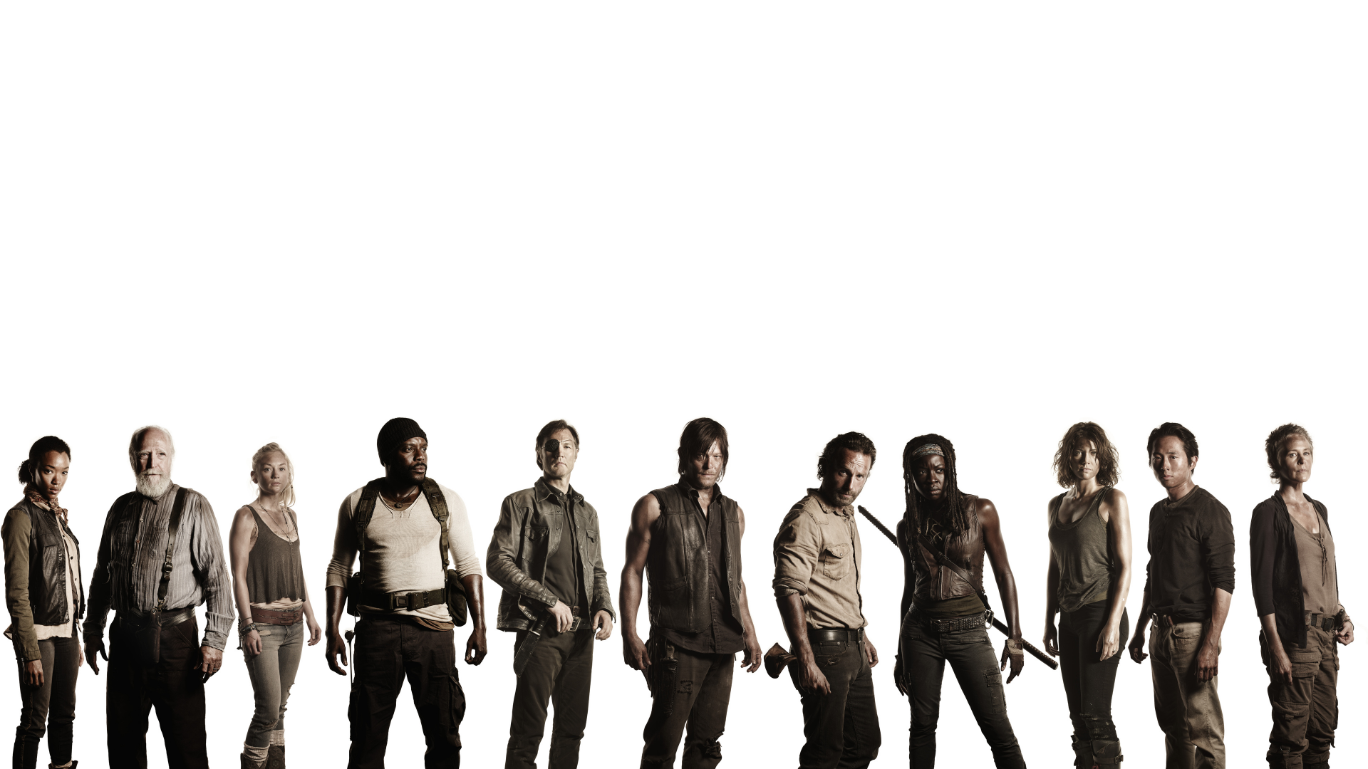 The Walking Dead 4K Ultra HD Survivor Lineup Wallpaper 3840x2160