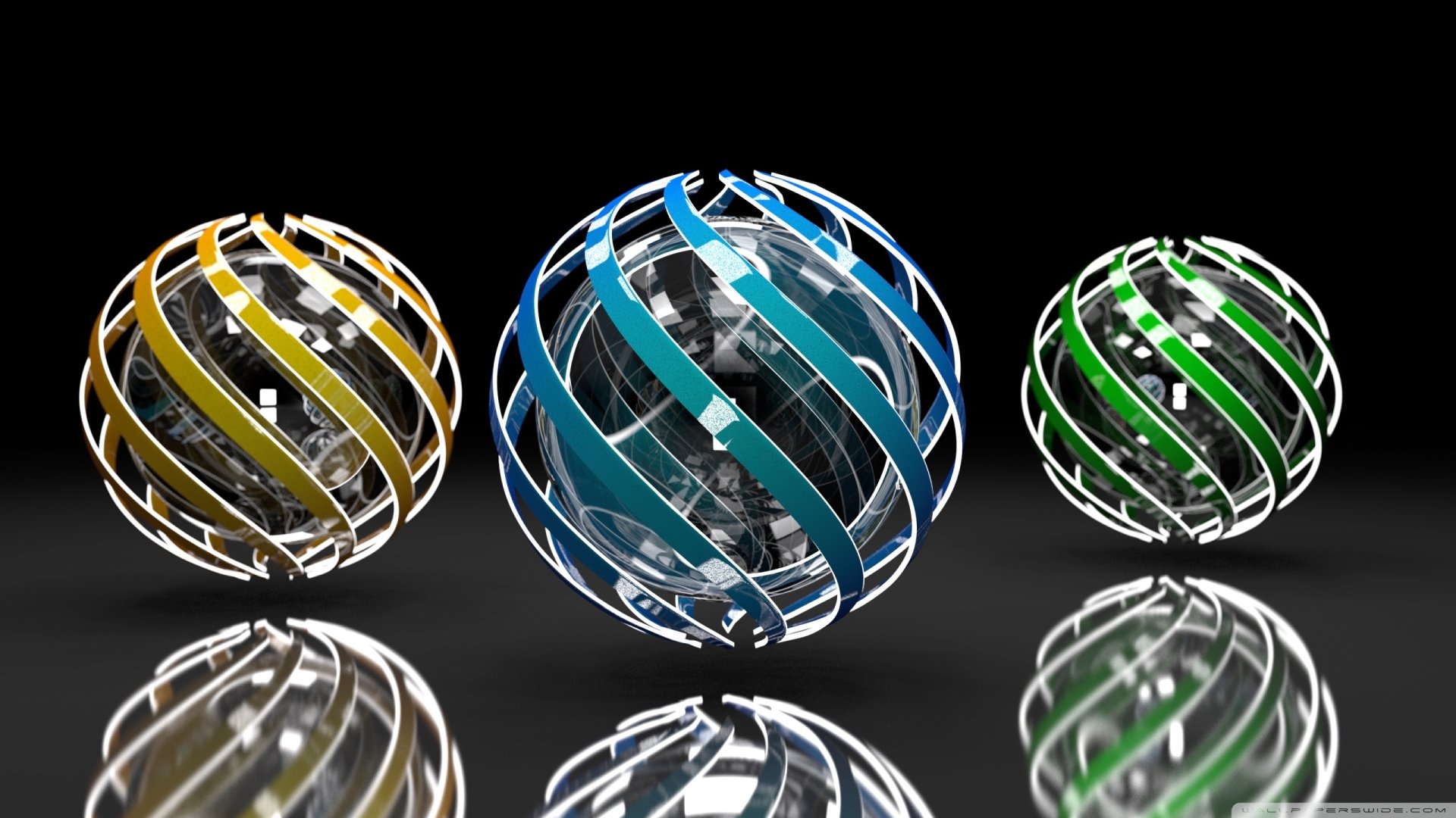 3D Abstract Spheres HD CGI Wallpaper Showcase