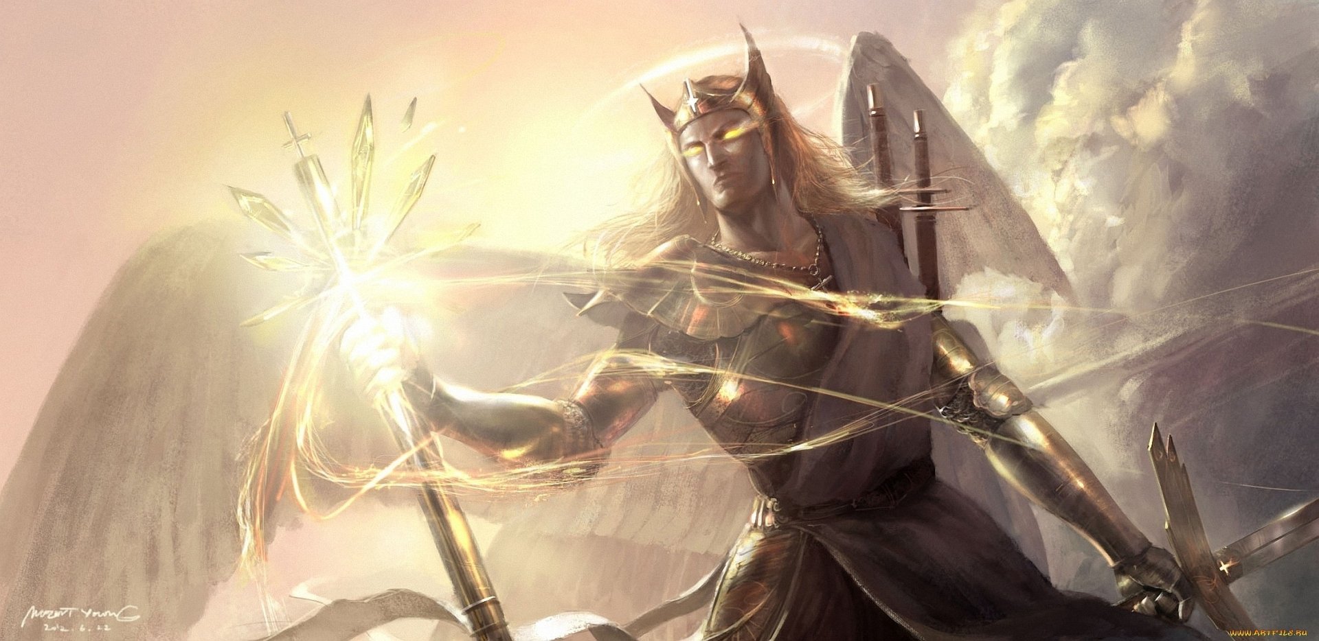 Download Fantasy Angel Warrior HD Wallpaper