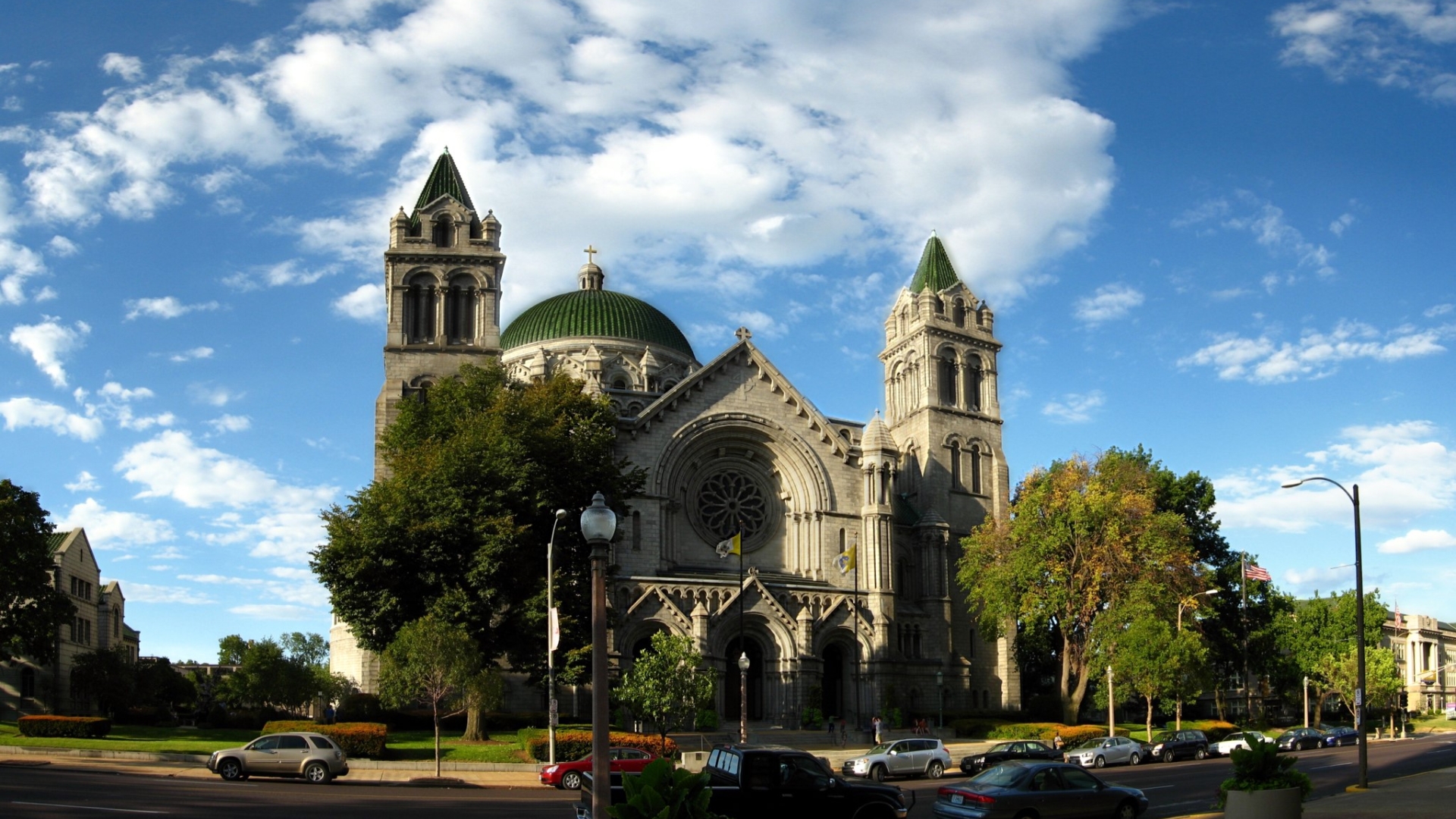 Download Religious Cathedral Basilica Of Saint Louis HD Wallpaper